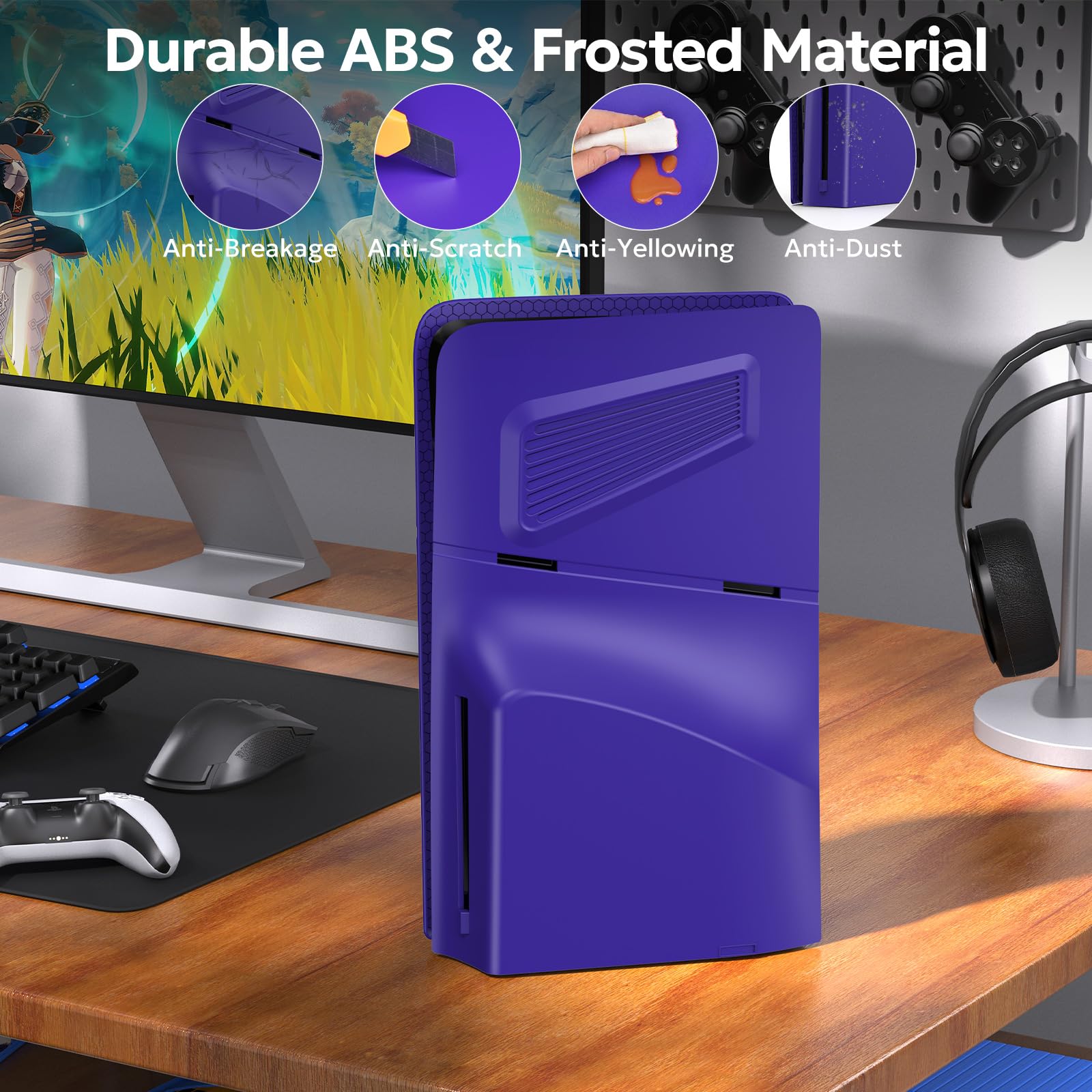 PS5 SIim Plates for Disc Edition, innoAura PS5 Slim Faceplate with ...