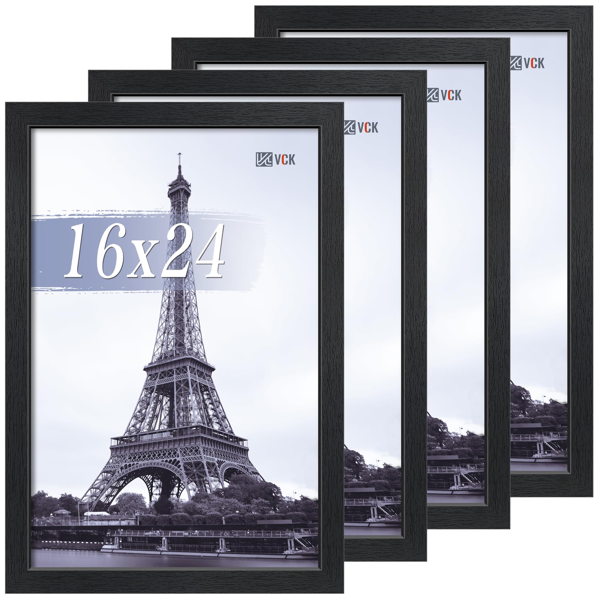 Snapklik.com : 16x24 Poster Frame Set Of 4 - Black, Gallery-Quality ...