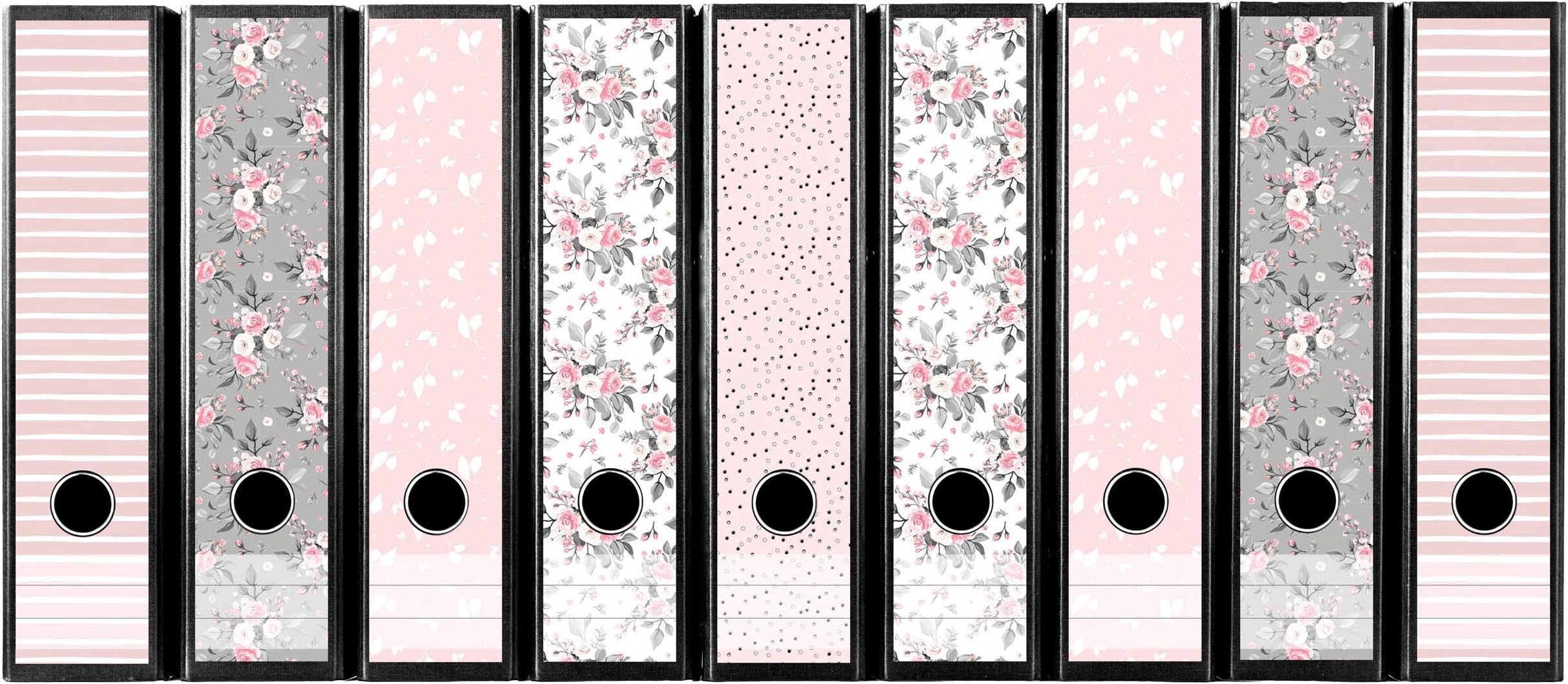 File Art Design-Etiketten für 12 A4-Ordner mit schmalem Rücken, Motiv ...
