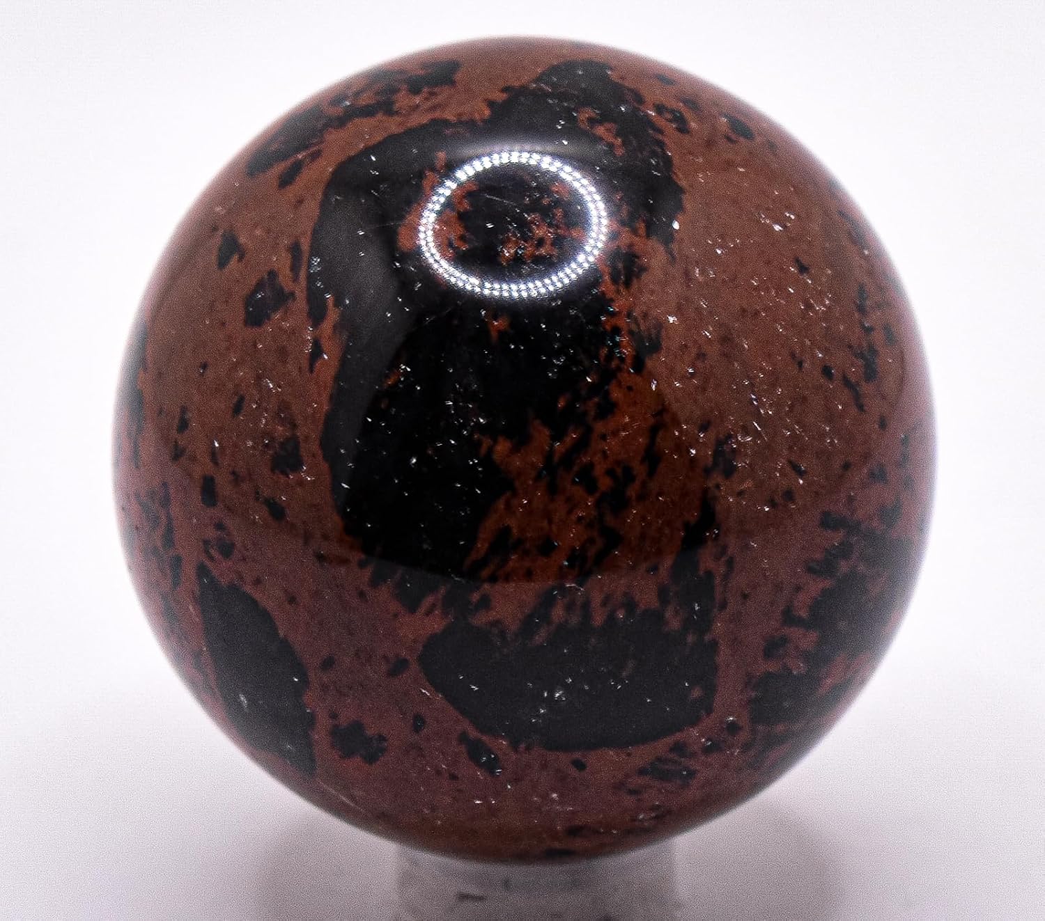 Amazon.com: 45mm 115g Black Brown Mahogany Obsidian Carved Sphere ...