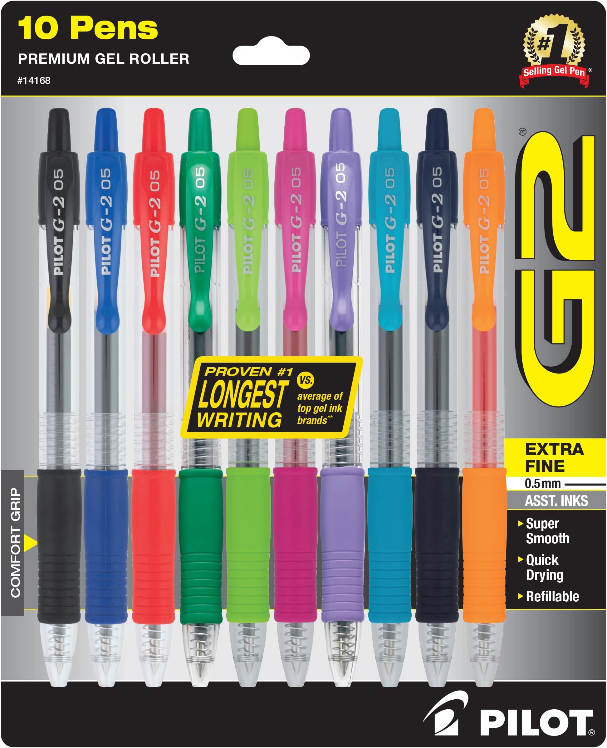 Amazon.com: Pilot, G2 Premium Gel Roller Pens, Extra Fine Point 0.5 mm ...