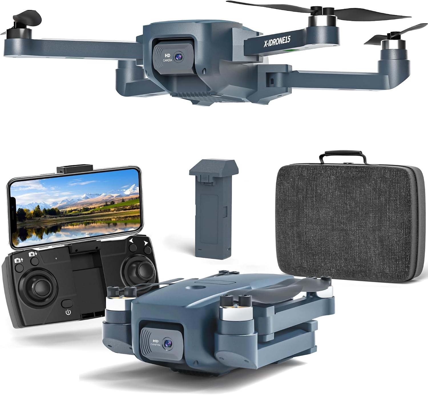 X15 Brushless Motor Drones with 2 Cameras 40KM/h MAX Wind Resistance ...