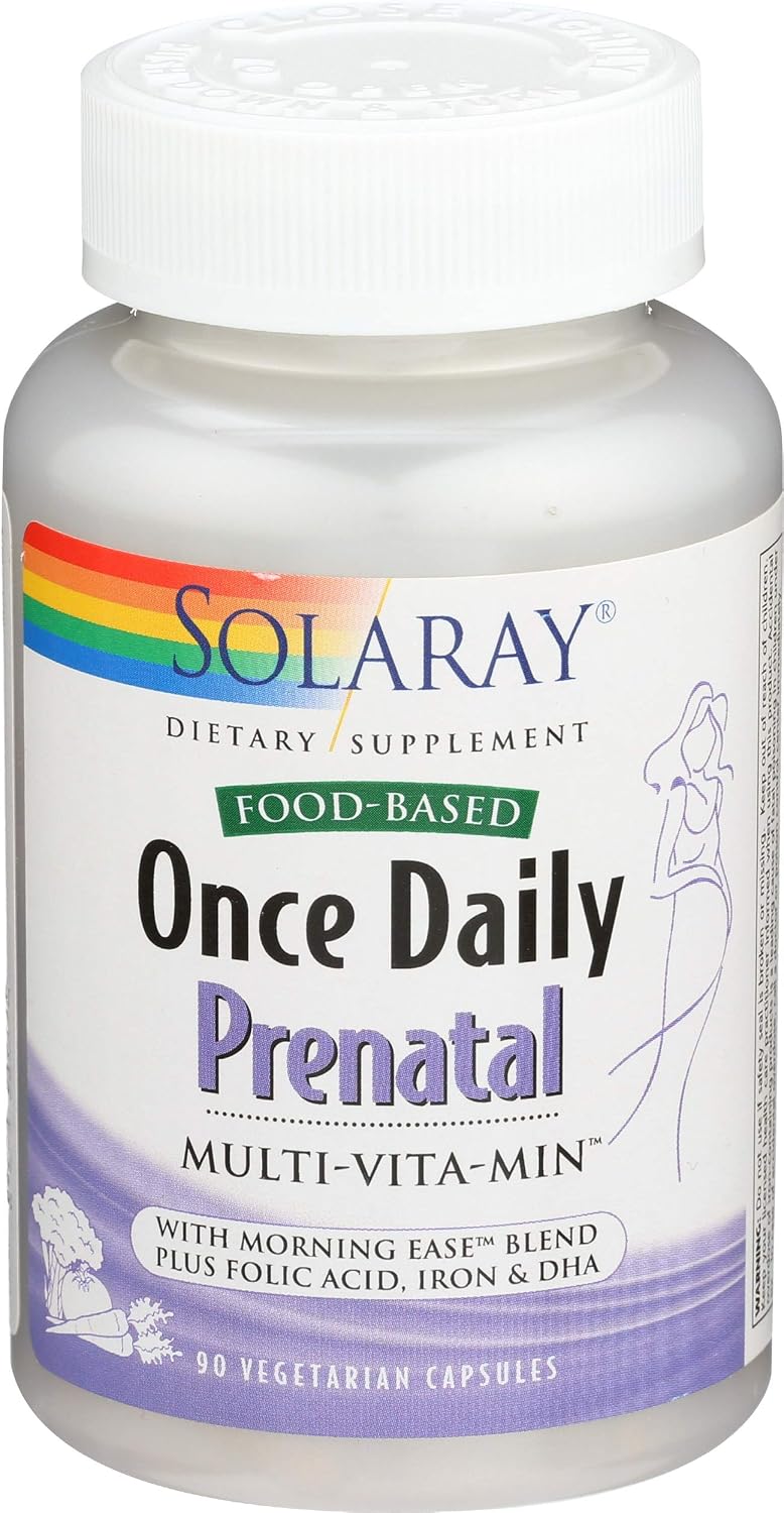 Amazon.com: SOLARAY Food-Based Prenatal Multivitamin + Morning Ease ...
