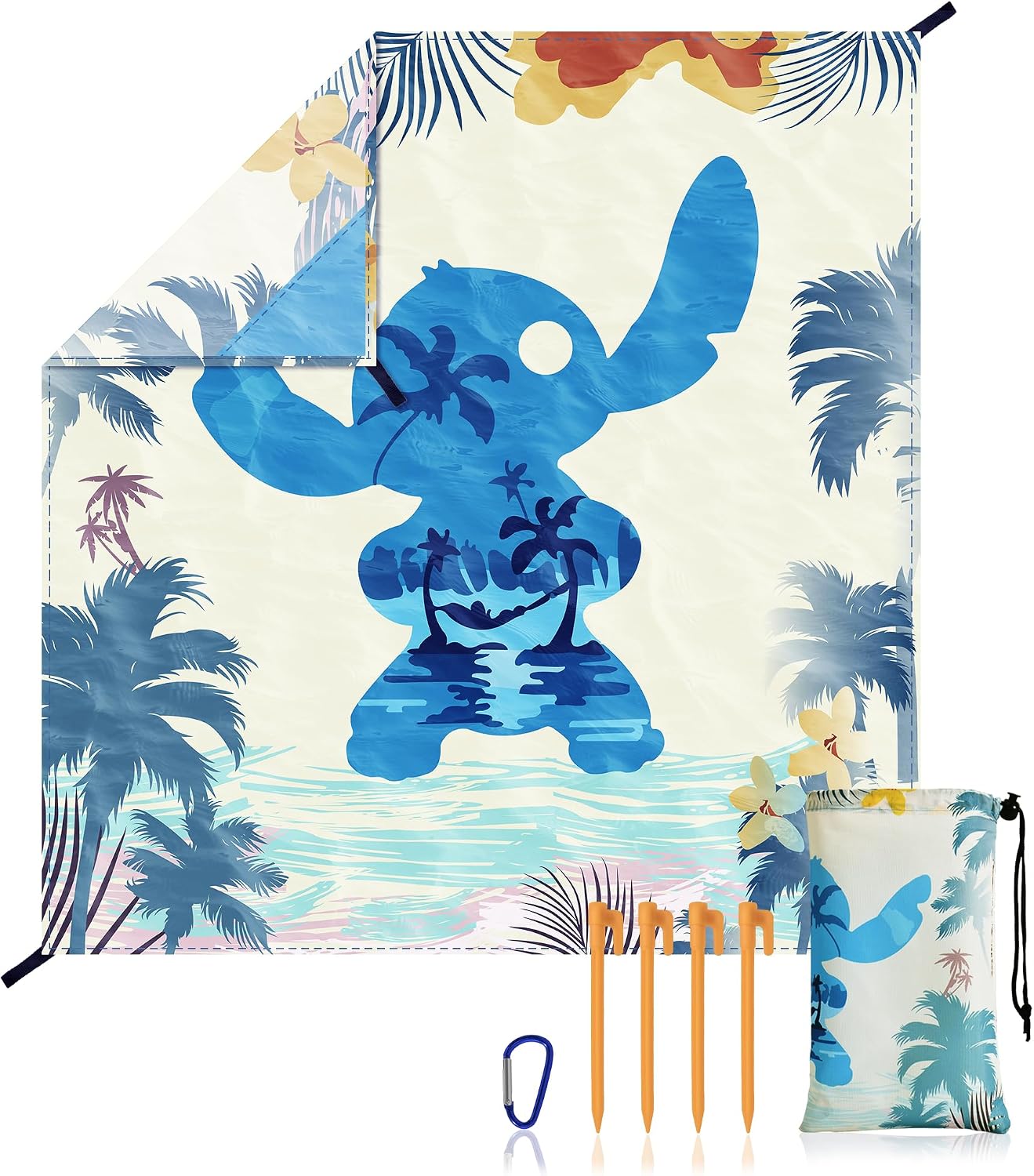 Amazon.com : CustomCrest Beach Blanket Sandproof, Extra Large Beach Mat ...