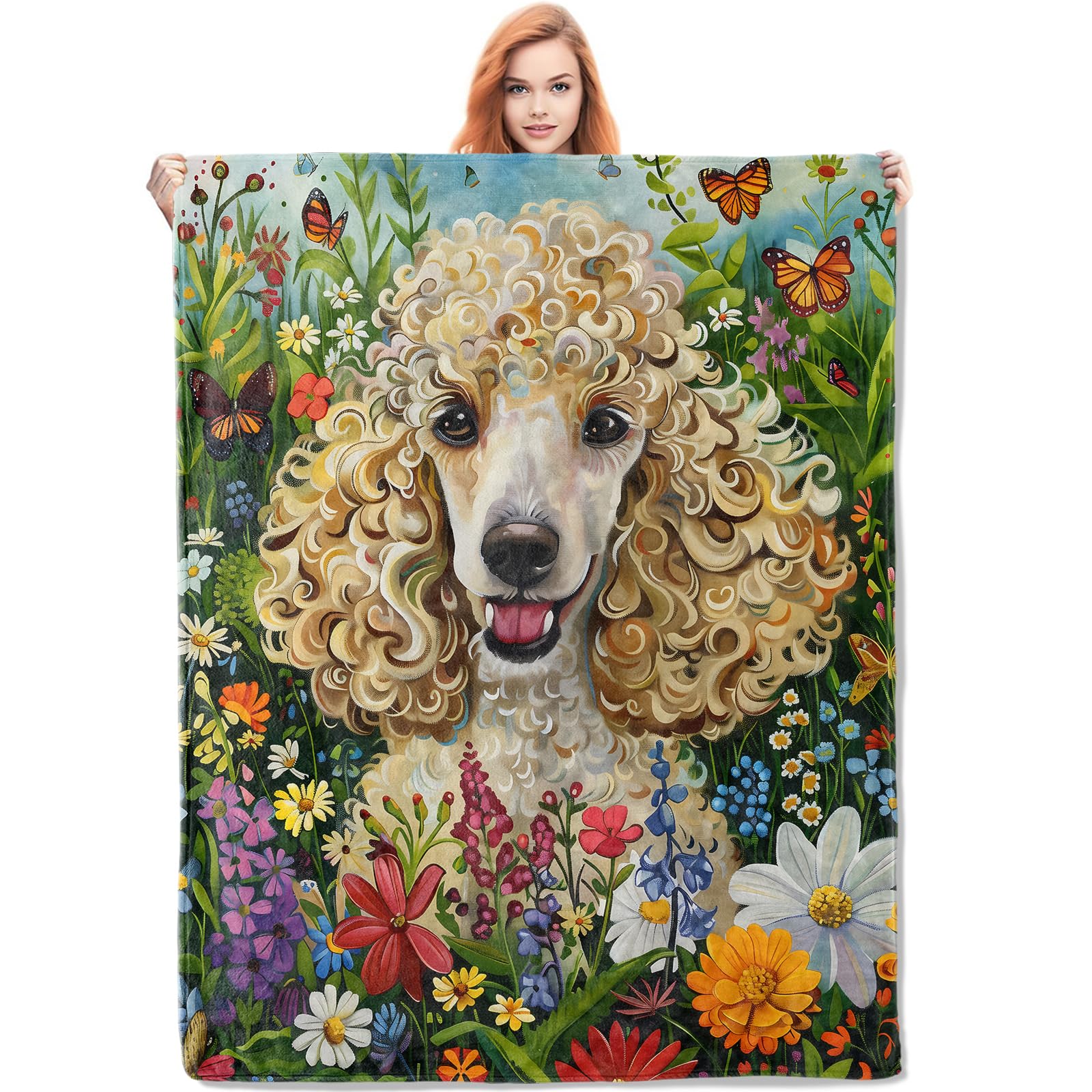 Amazon.com: VANZEV Poodle Flannel Blanket, Poodle Gifts, Poodle Dog ...