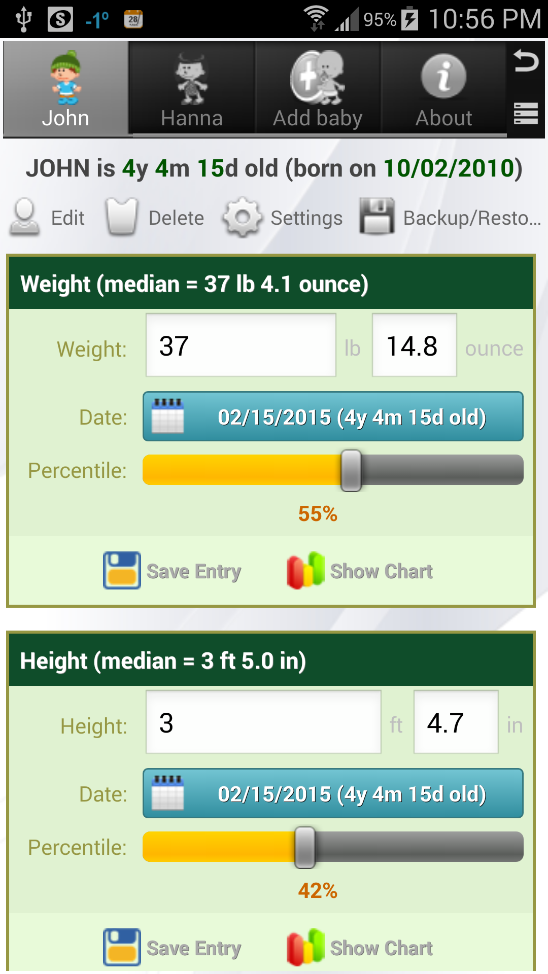 Growth Chart Trial - App on Amazon Appstore