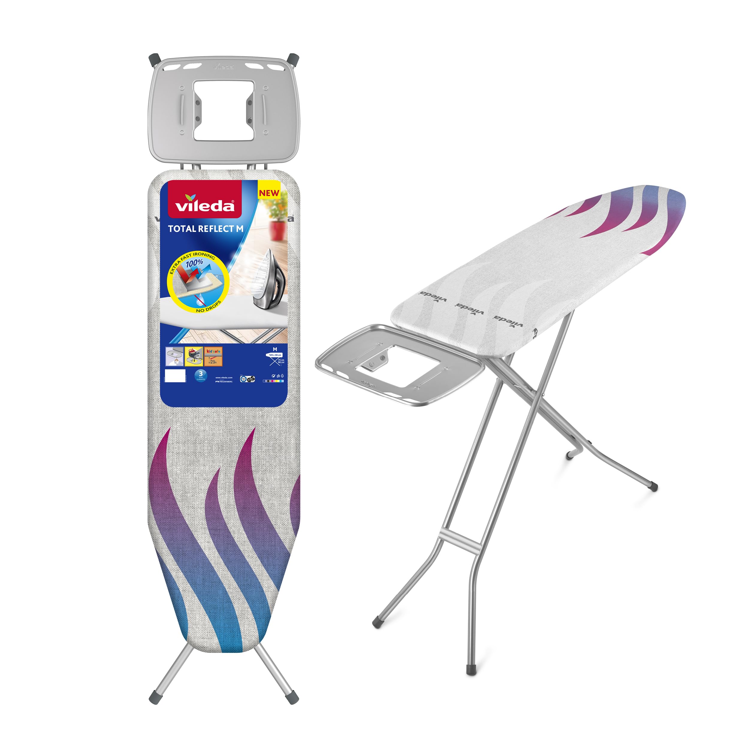 Vileda Total Reflect M Ironing Board : Amazon.co.uk: Home & Kitchen