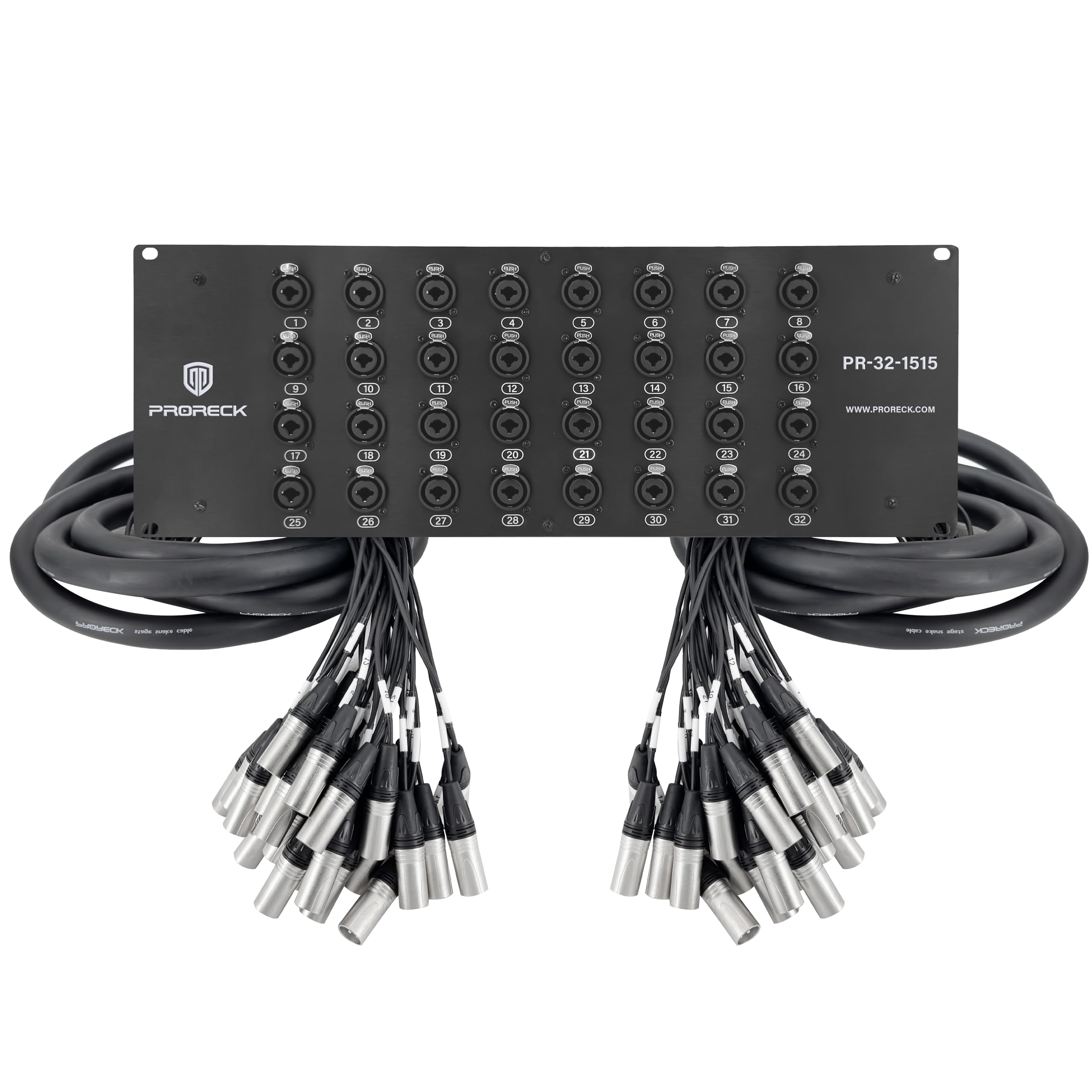 Snapklik.com : PRORECK Rack Mount TRS XLR Combo Splitter Snake Cable ...