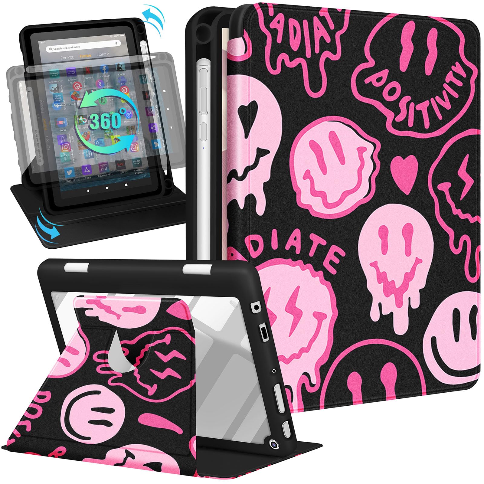 Amazon.com: Kidcube for Kindle Fire HD 8/8 Plus Tablet Case - 10th/12th ...