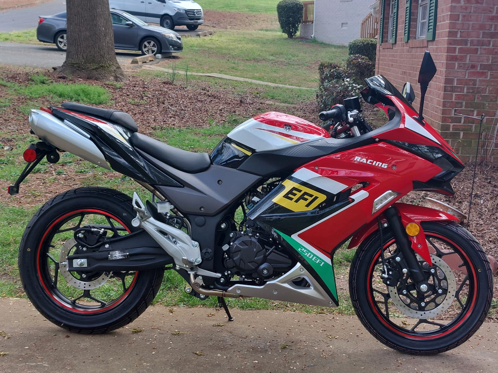 $92/mo - Finance HHH Titan 250 EFI Motorcycle Manual 6 Speed Sport Street Bike 250cc Motorcyle ...