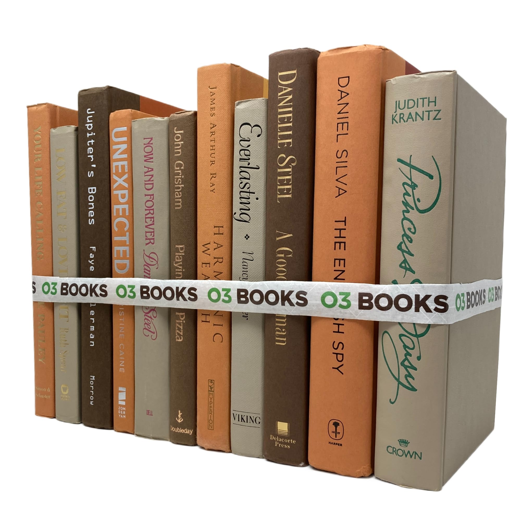 Amazon.com: Mixed Brown Decorative Hardcover Book Sets for Home ...