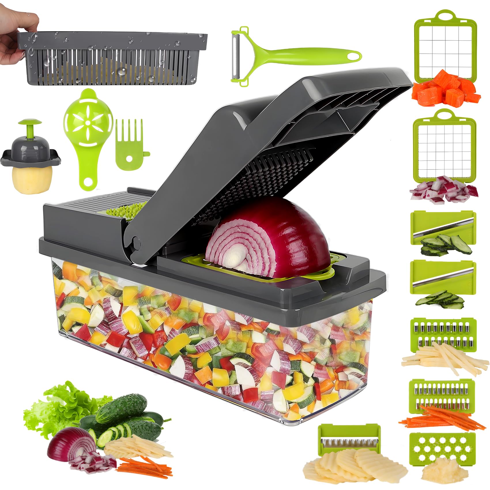 Snapklik.com : Pro-Series 16-in-1 Vegetable Chopper, Onion Chopper ...