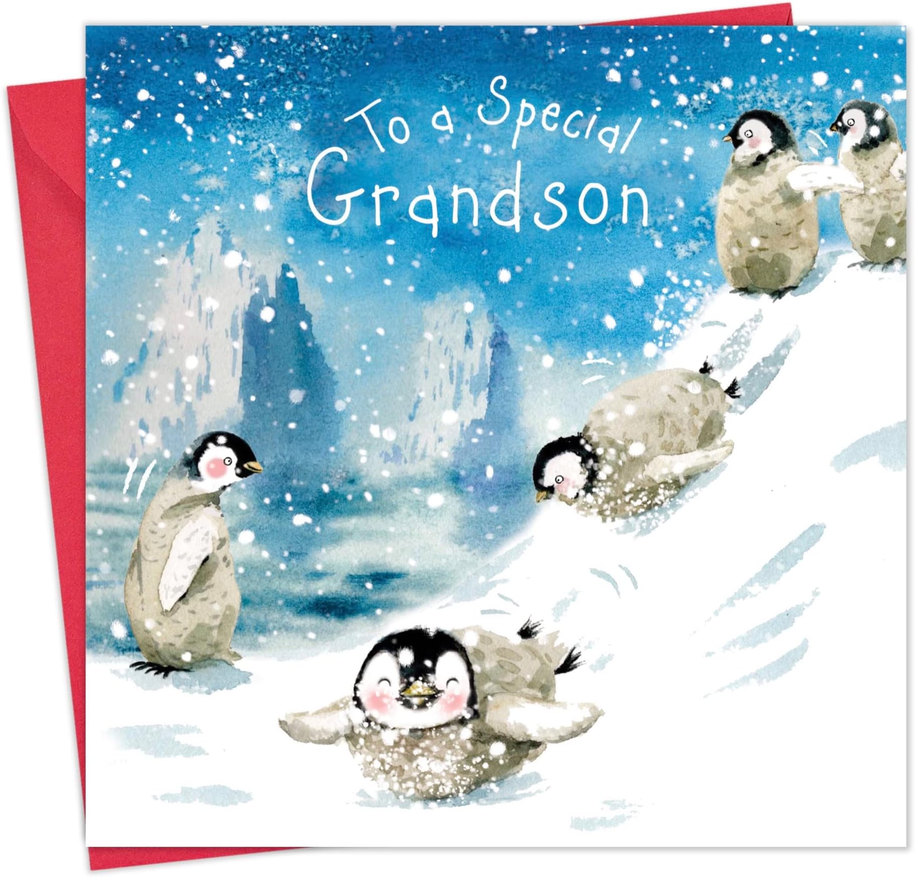 Amazon.com : 1Up Greetings Christmas Card for Grandson Young | Xmas ...