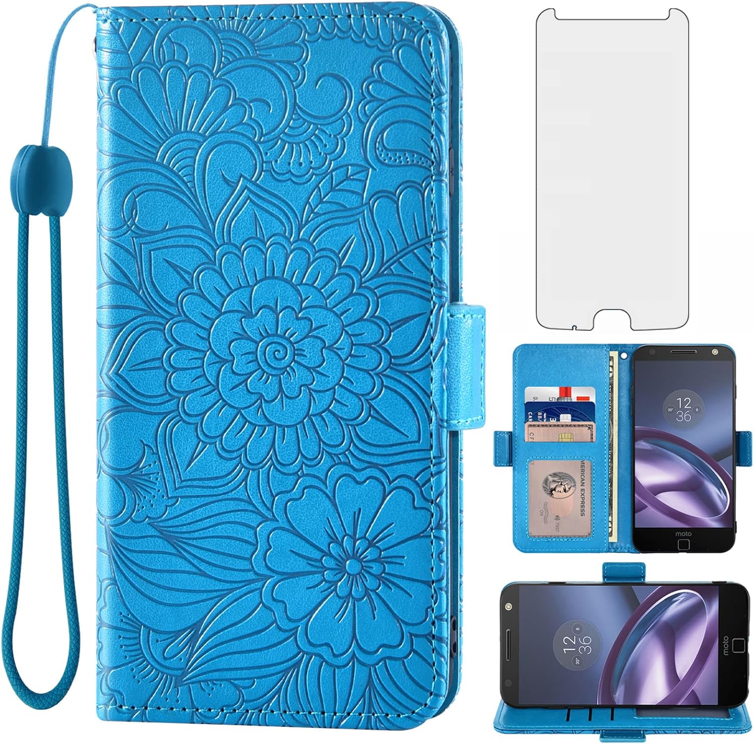 Amazon.com: Asuwish Compatible with Moto Z Force Wallet Case and ...