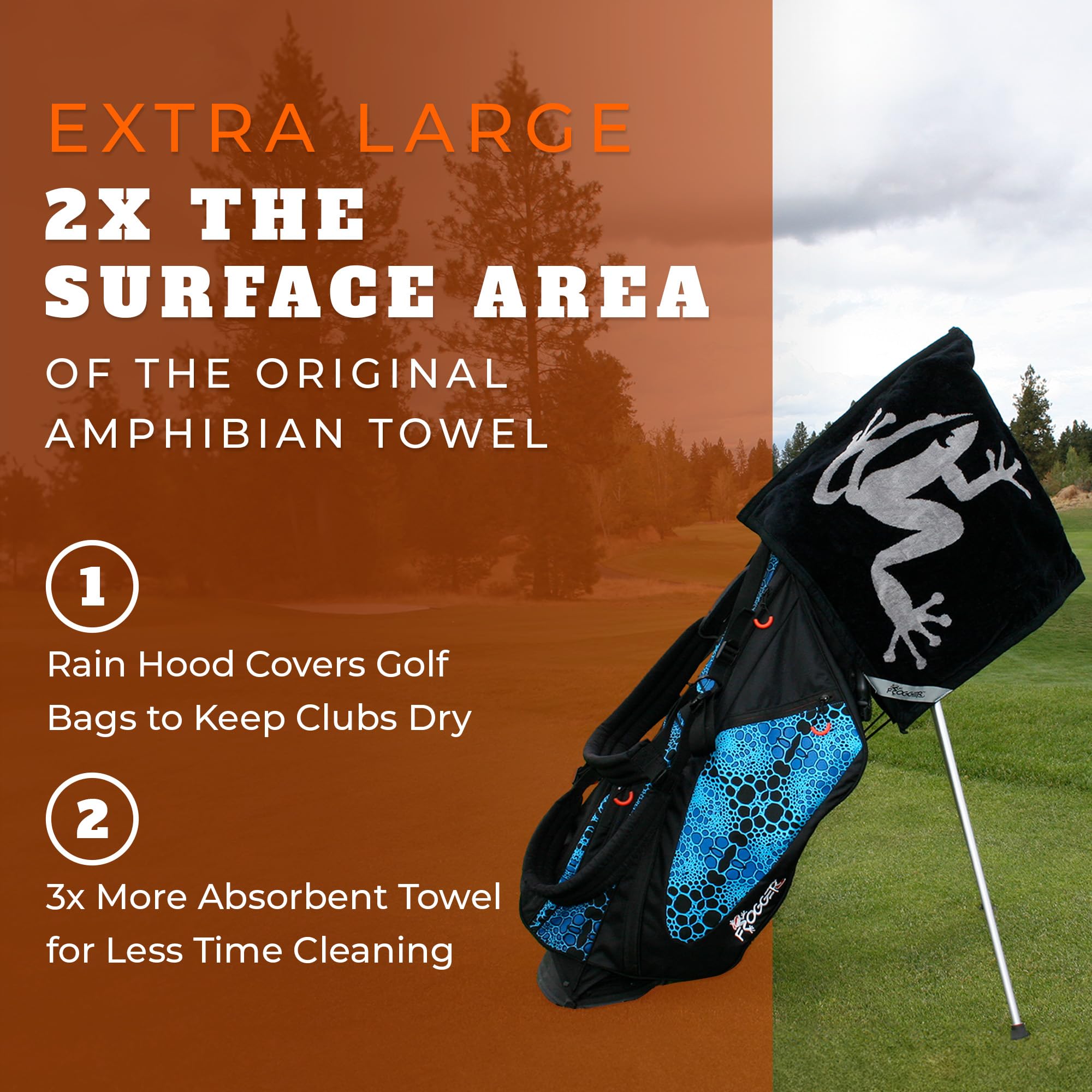 Snapklik.com : Frogger Extra Large Amphibian 2-in-1 Towel, Golf Bag ...