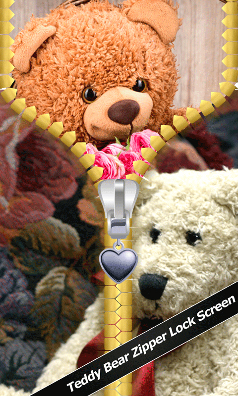 Teddy Bear Zipper Lock Screen - App on Amazon Appstore