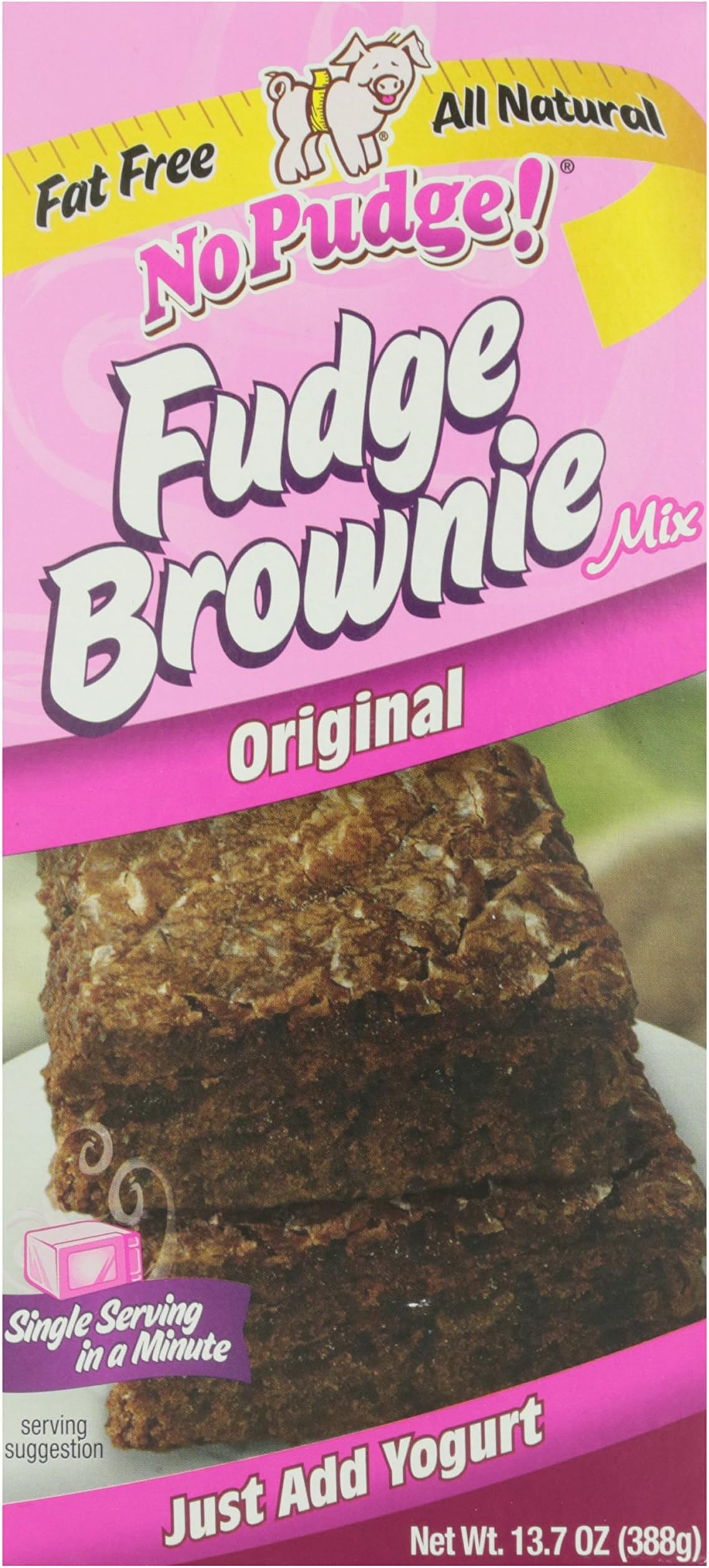 Amazon.com : No Pudge, Fat Free Fudge Brownie Mix, Original, 13.7 oz ...