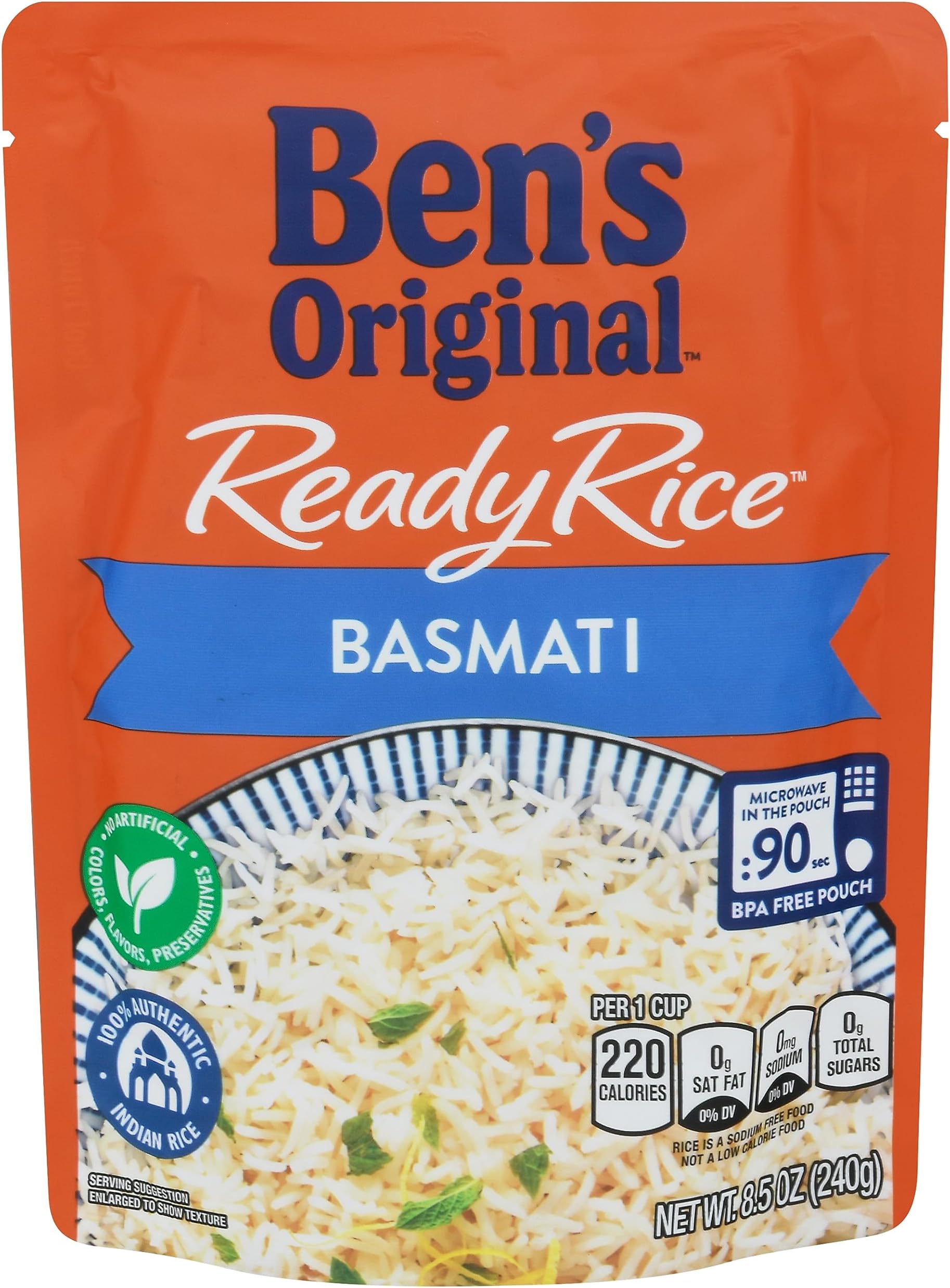 Amazon.com : BEN'S ORIGINAL Ready Rice Basmati Rice, Easy Side Dish, 8. ...