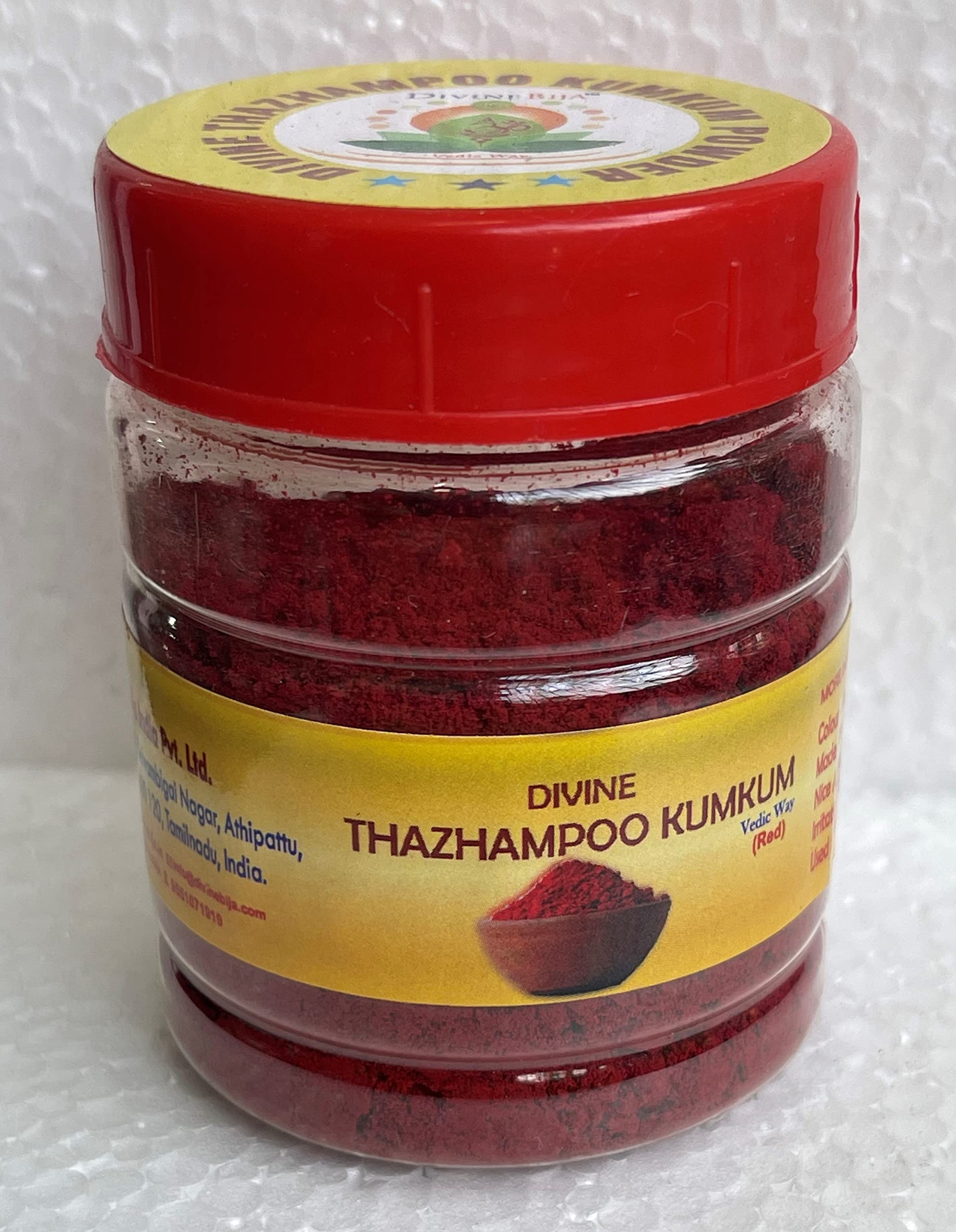 Divine Bija THAZHAMPOO KUMKUM Powder 50 Gram Red Colour : Amazon.in: Beauty