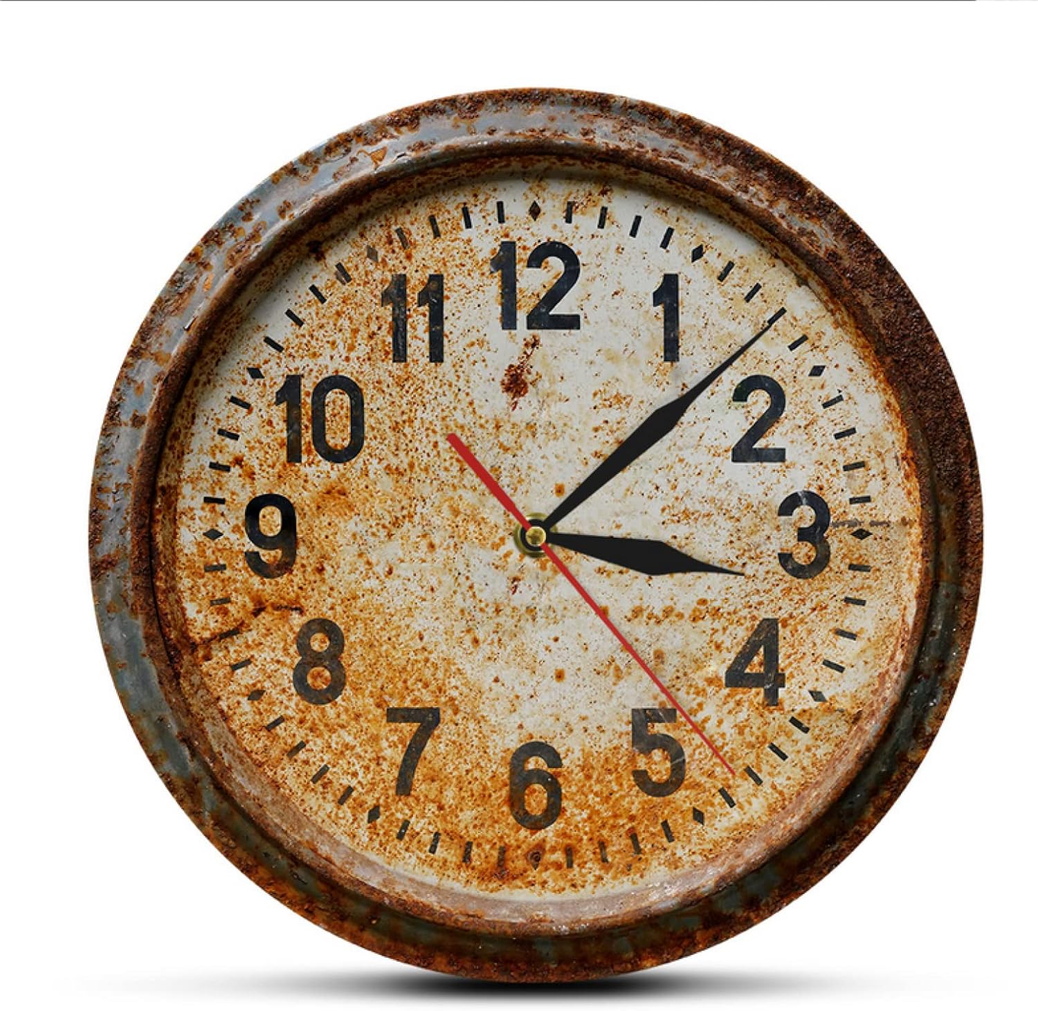 Amazon.com: ICECHEN 12 Inch Wall Clocks-Vintage Rusty Wall Clock Old ...