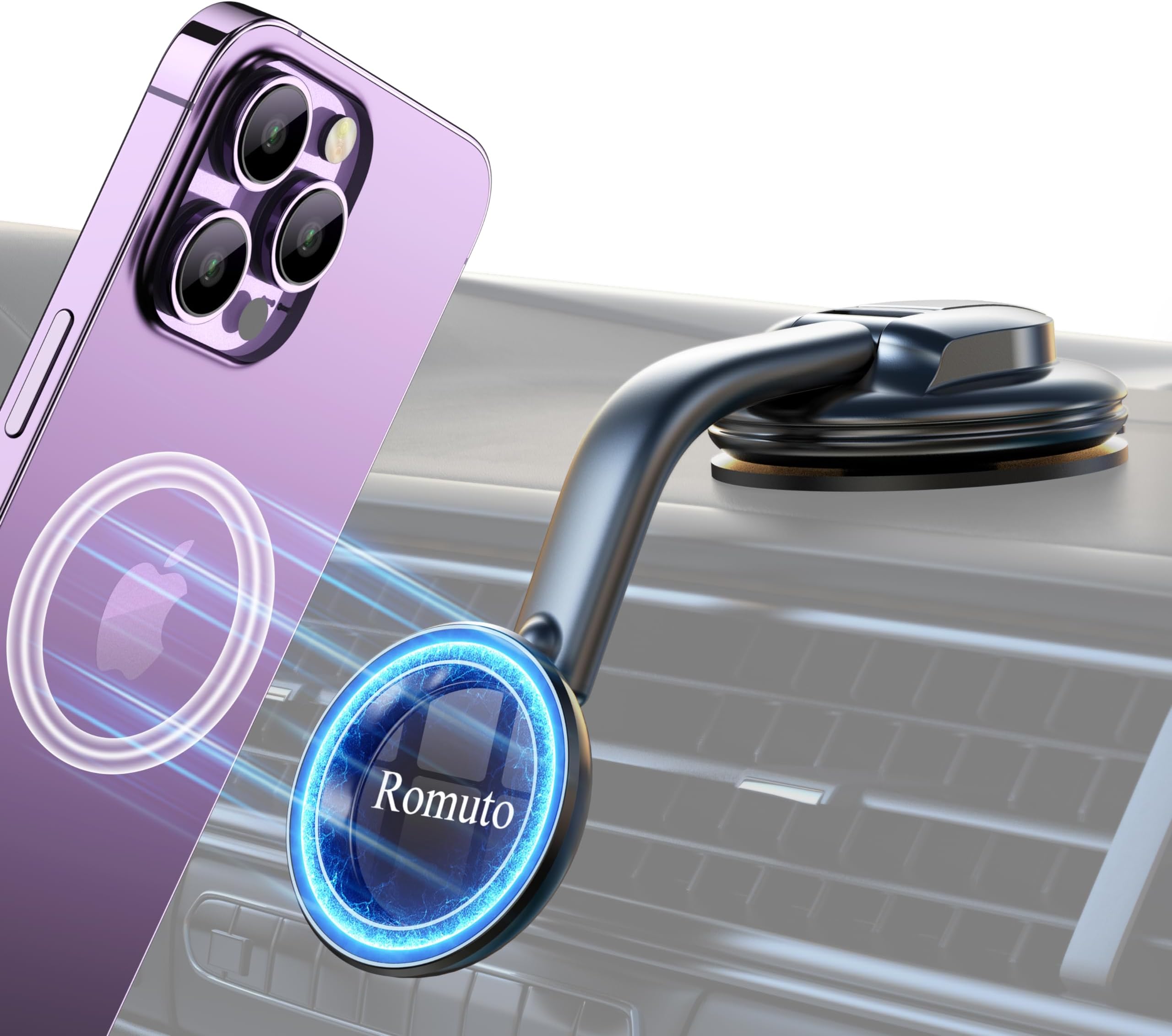 Amazon.com: DOLYOFG for Magsafe Car Mount,【Strong Magnets & Low Profile ...