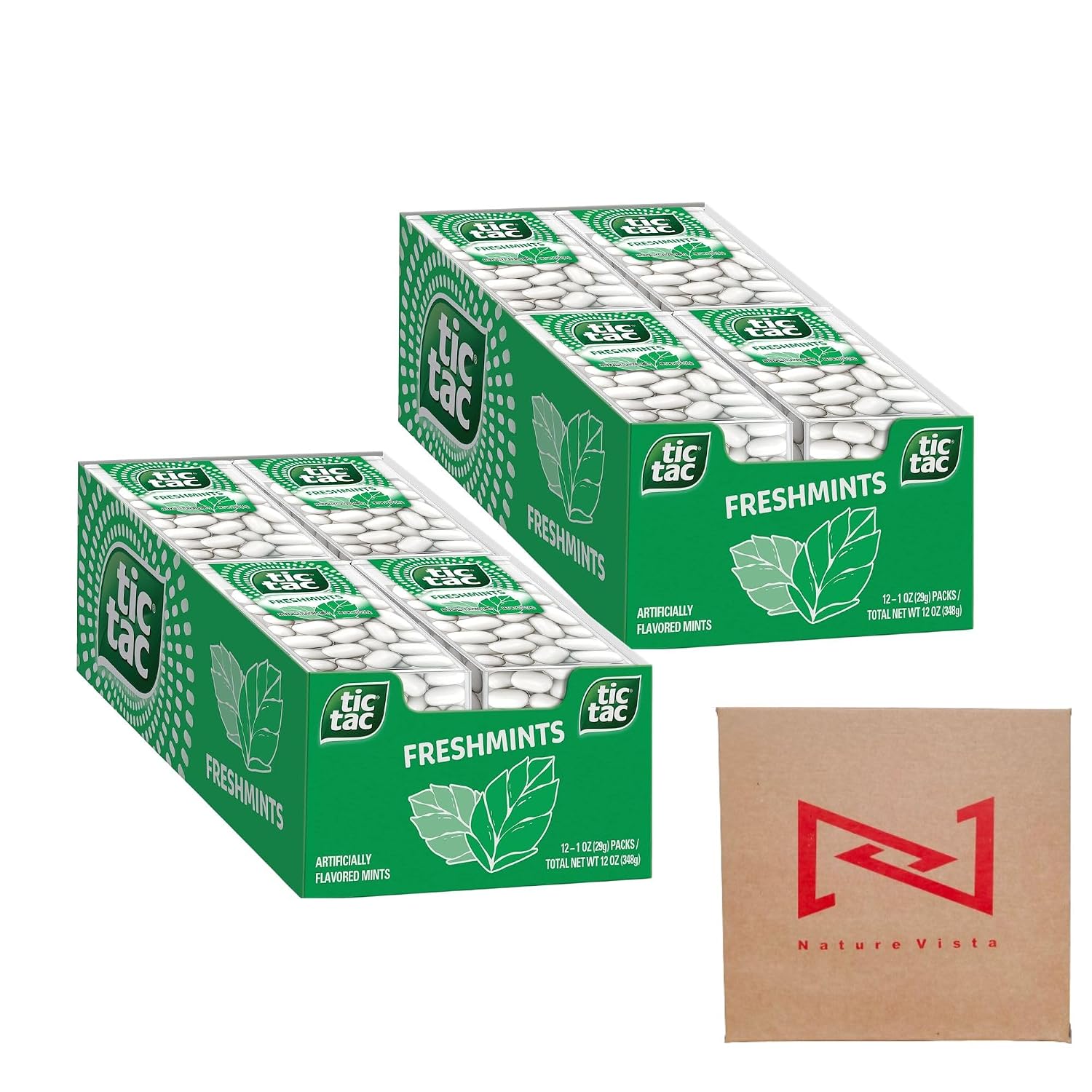 Amazon.com : Freshmint Breath Mints Tictac_s1 Oz Bulk (2 Packs of 12 ...