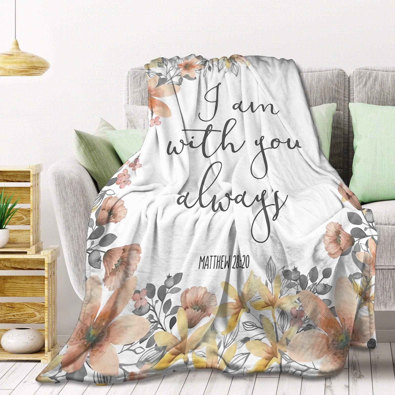 Amazon.com: QETXVI Bible Verse Blanket with Inspirational Thoughts and ...