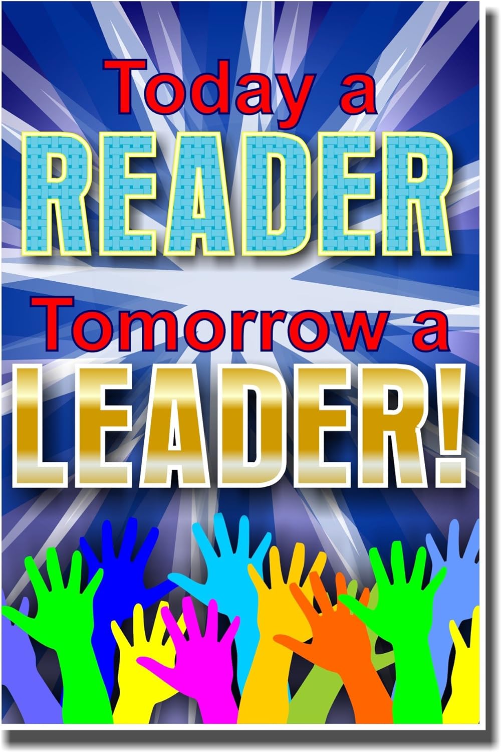 Póster de aula escolar – Hoy un lector. mañana un líder. – Yaxa Costa Rica