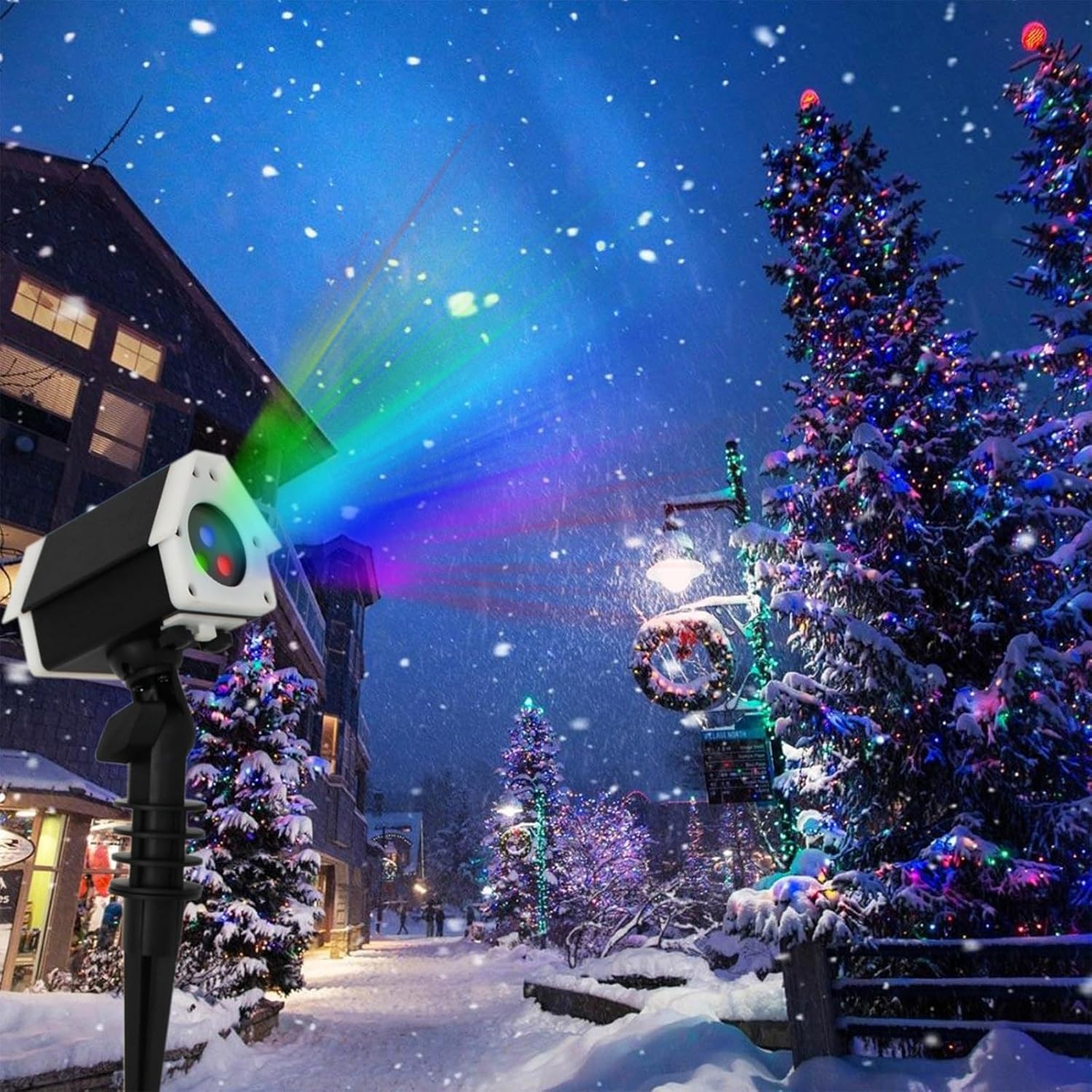 Amazon.com: MANSUON Christmas Laser Lights Outdoor, 3 Colors & Motion ...