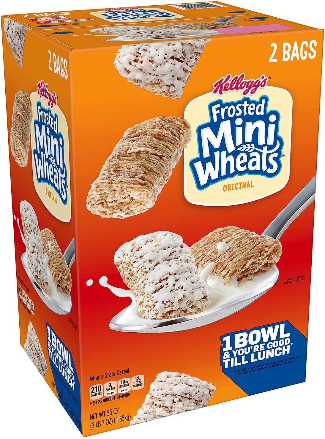 Amazon.com: Kellogg's Frosted Mini-Wheats Breakfast Cereal, Kids Cereal ...