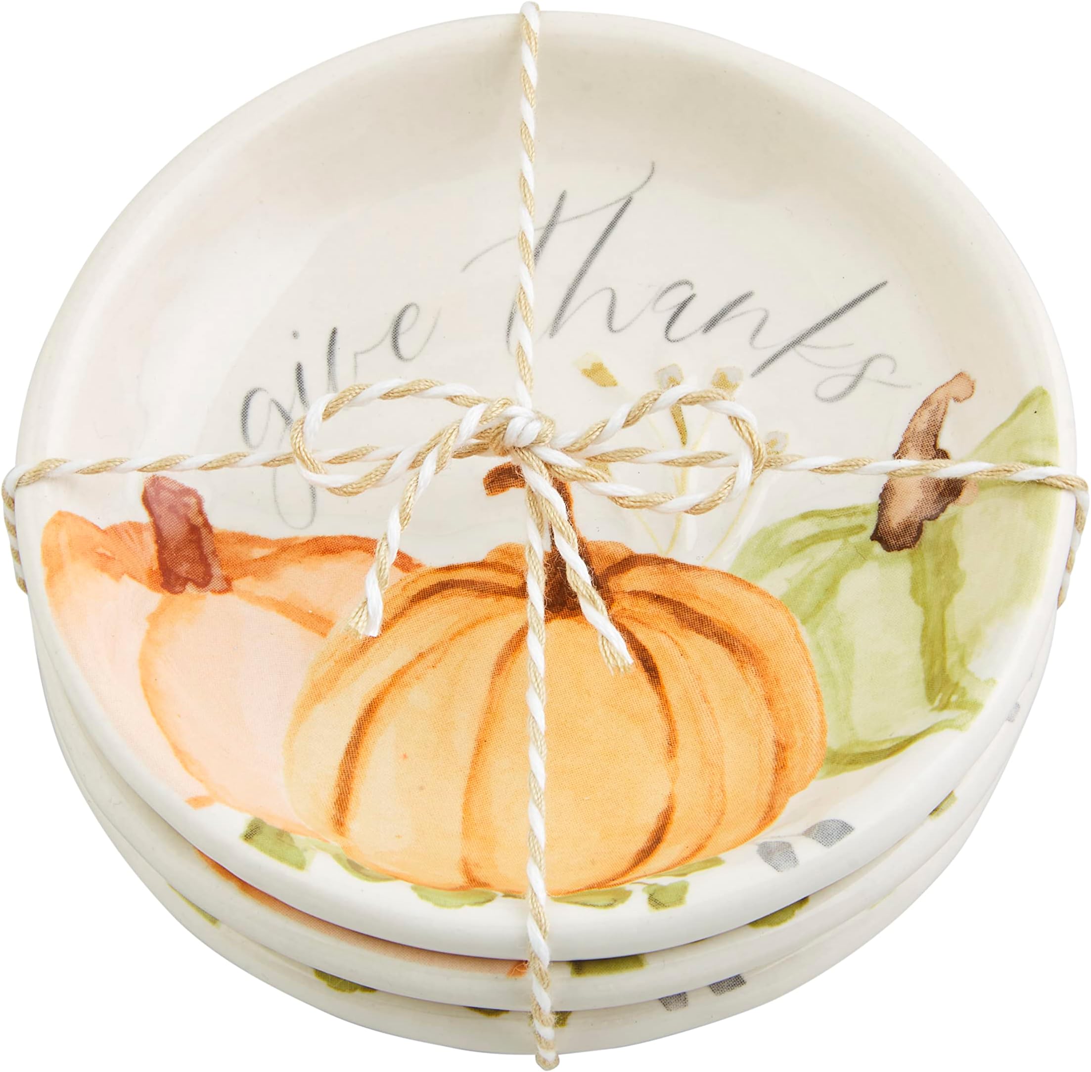 Amazon.com: Mud Pie Pumpkin Tidbit Dish, 4" dia, Stacked: Home & Kitchen