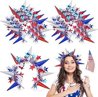 Amazon.com: Solsew 6 Pcs Statue of Liberty Crown 4th of July Headbands ...