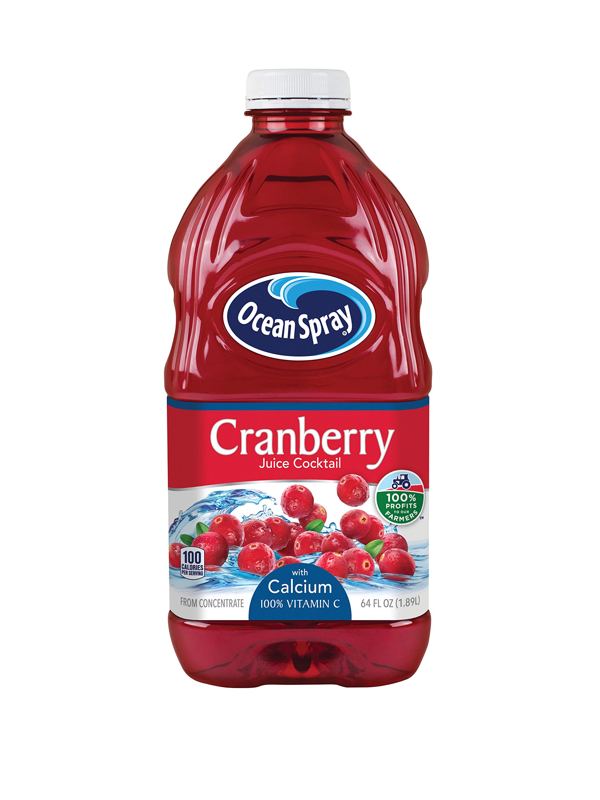 Ocean Spray Cranberry Cocktail Drink with Calcium, 64-Ounce Bottles ...