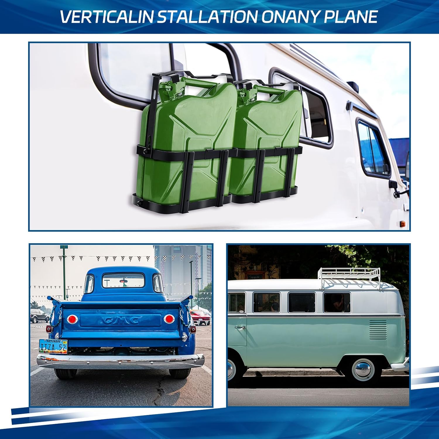 2 Pcs Jerry Can Mount Holder 5 Gallon 20 Liter Jerry Gas Can Holder ...