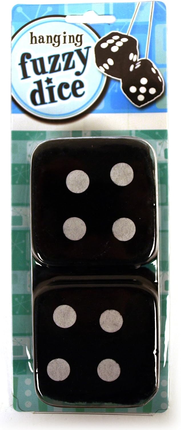 Amazon.com: Black Hanging Fuzzy Furry Dice : Toys & Games