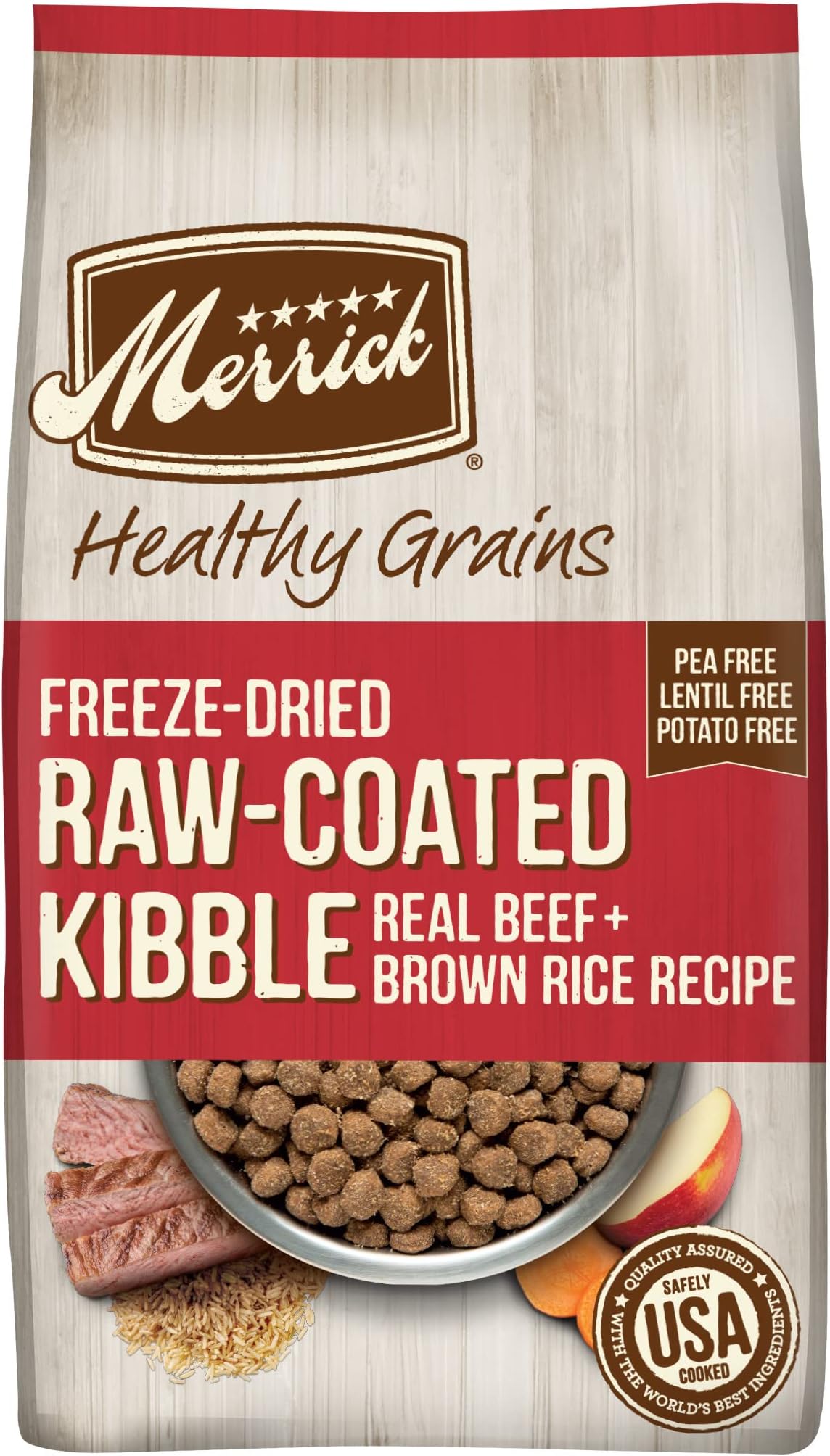 Amazon.com: Merrick Healthy Grains Freeze Dried Raw Coated Kibble ...