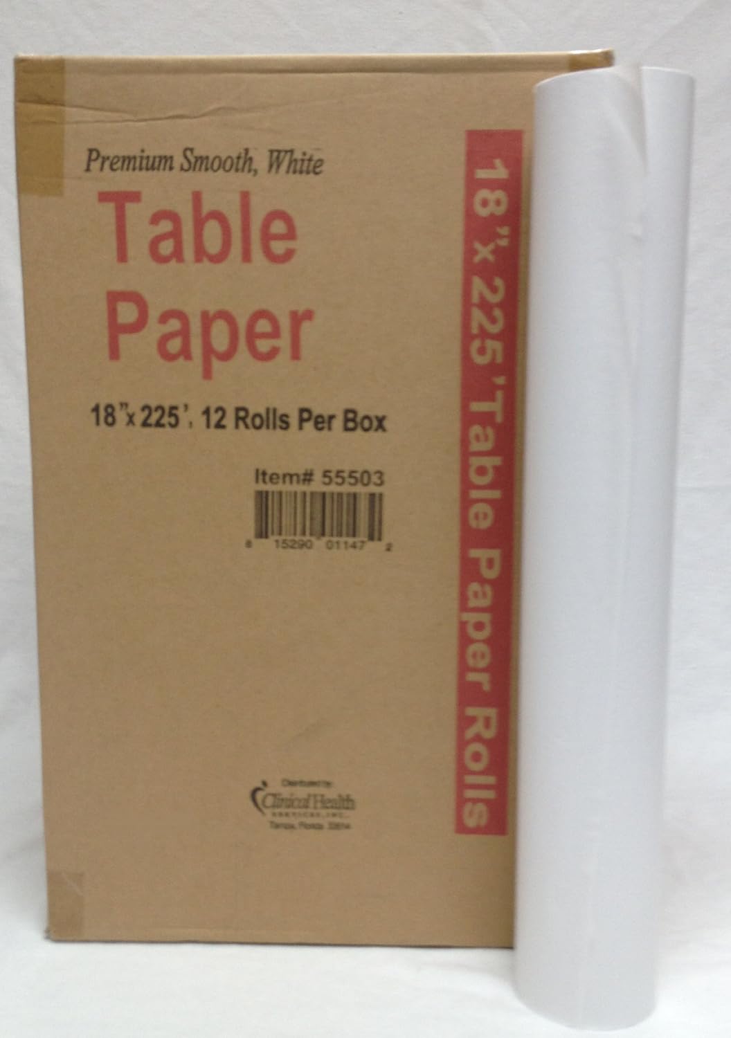 Amazon.com: Premium Smooth Exam Table Paper 18"x225', 12 Rolls per case ...