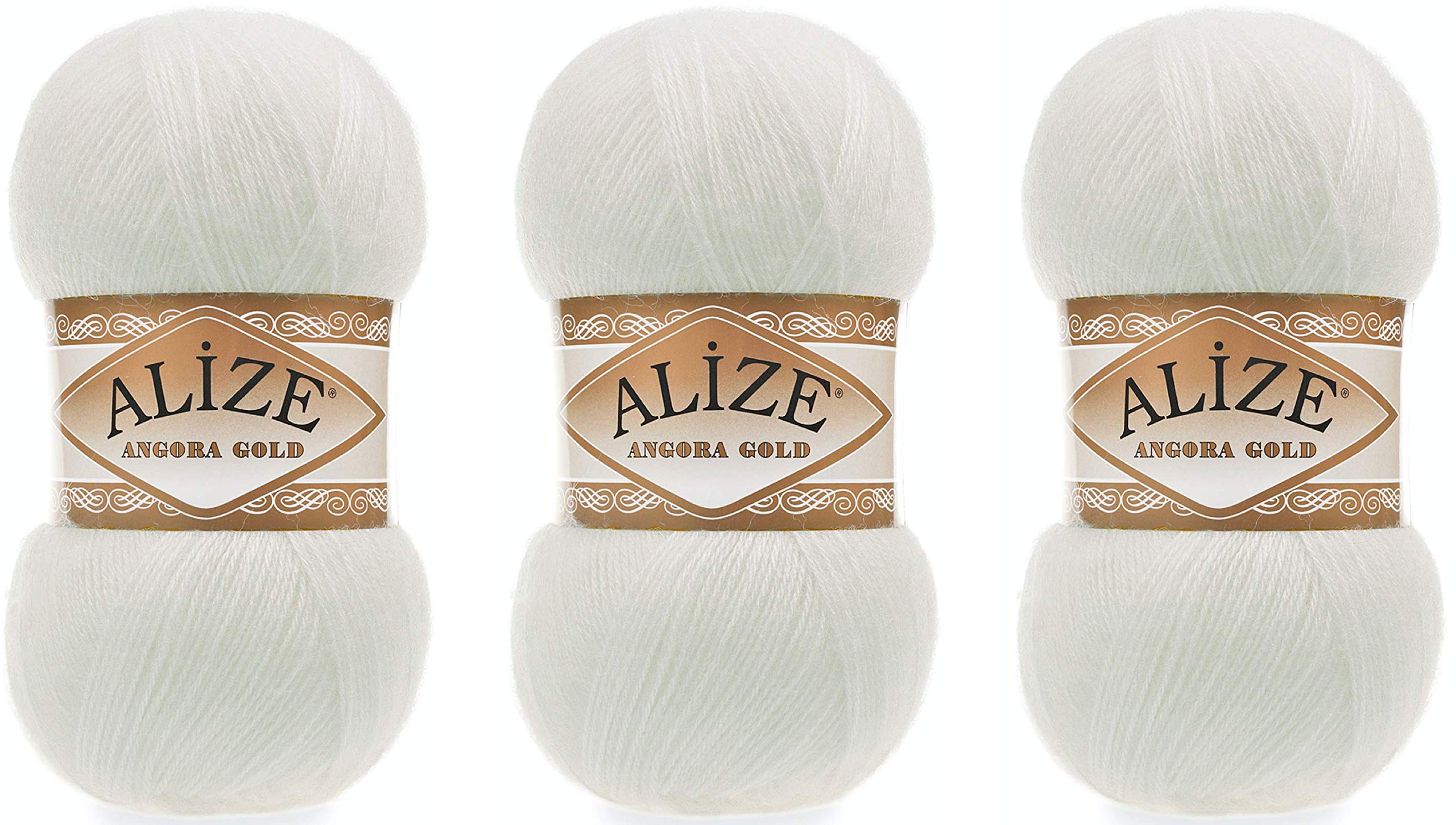 Amazon.com: Alize Angora Gold Yarn 20% Wool 80% Acrylic Lot of 3skn ...