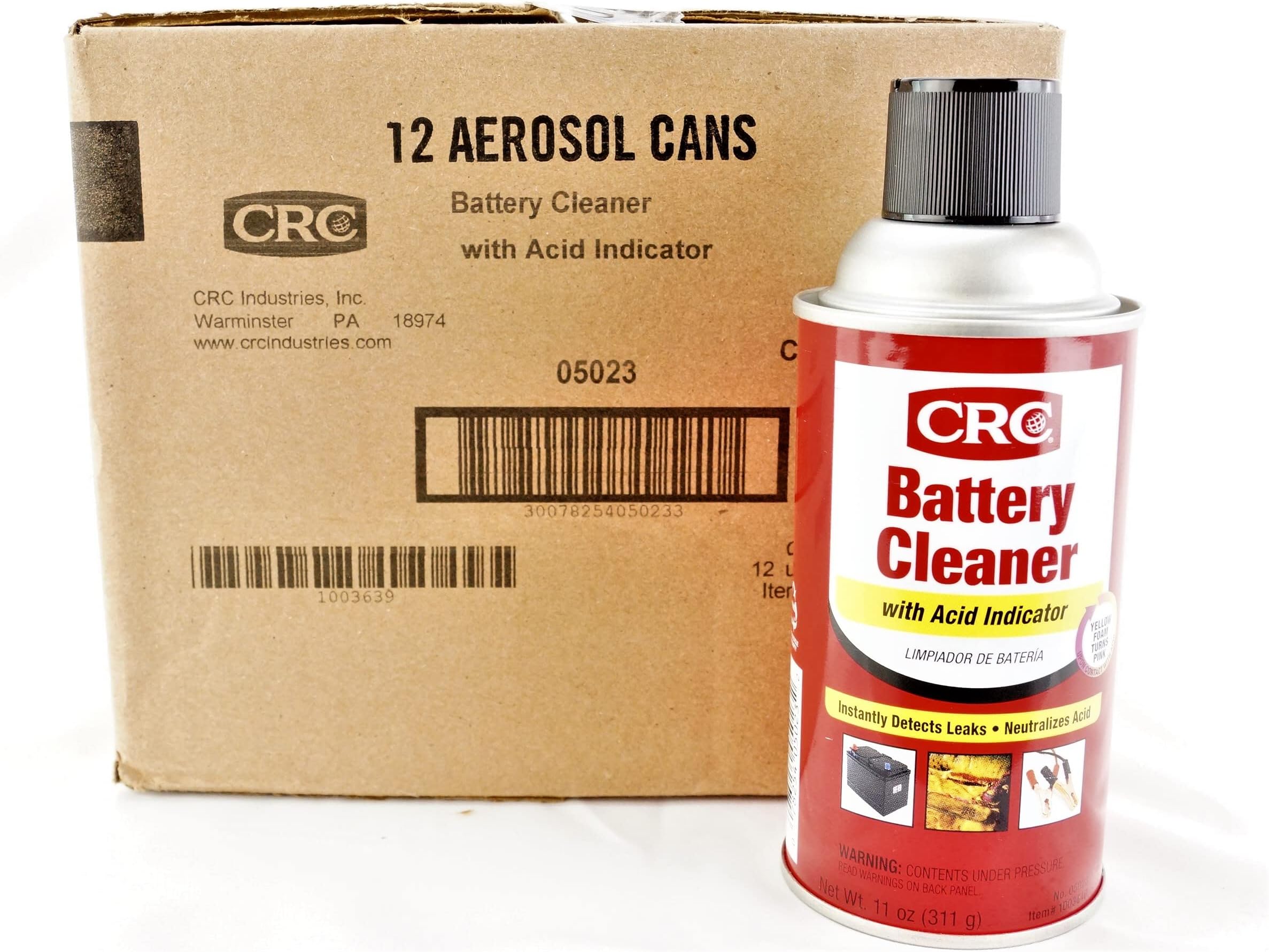 Amazon.com: CRC 05023-12PK Battery Cleaner (Acid Indicator 12/11Oz ...
