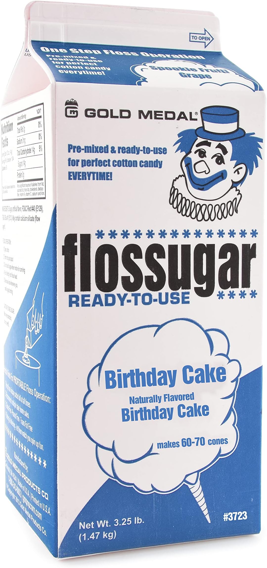 Amazon.com: Snappy Gold Medal White Citrus Candy Floss Sugar, 52 Oz - 1 ...