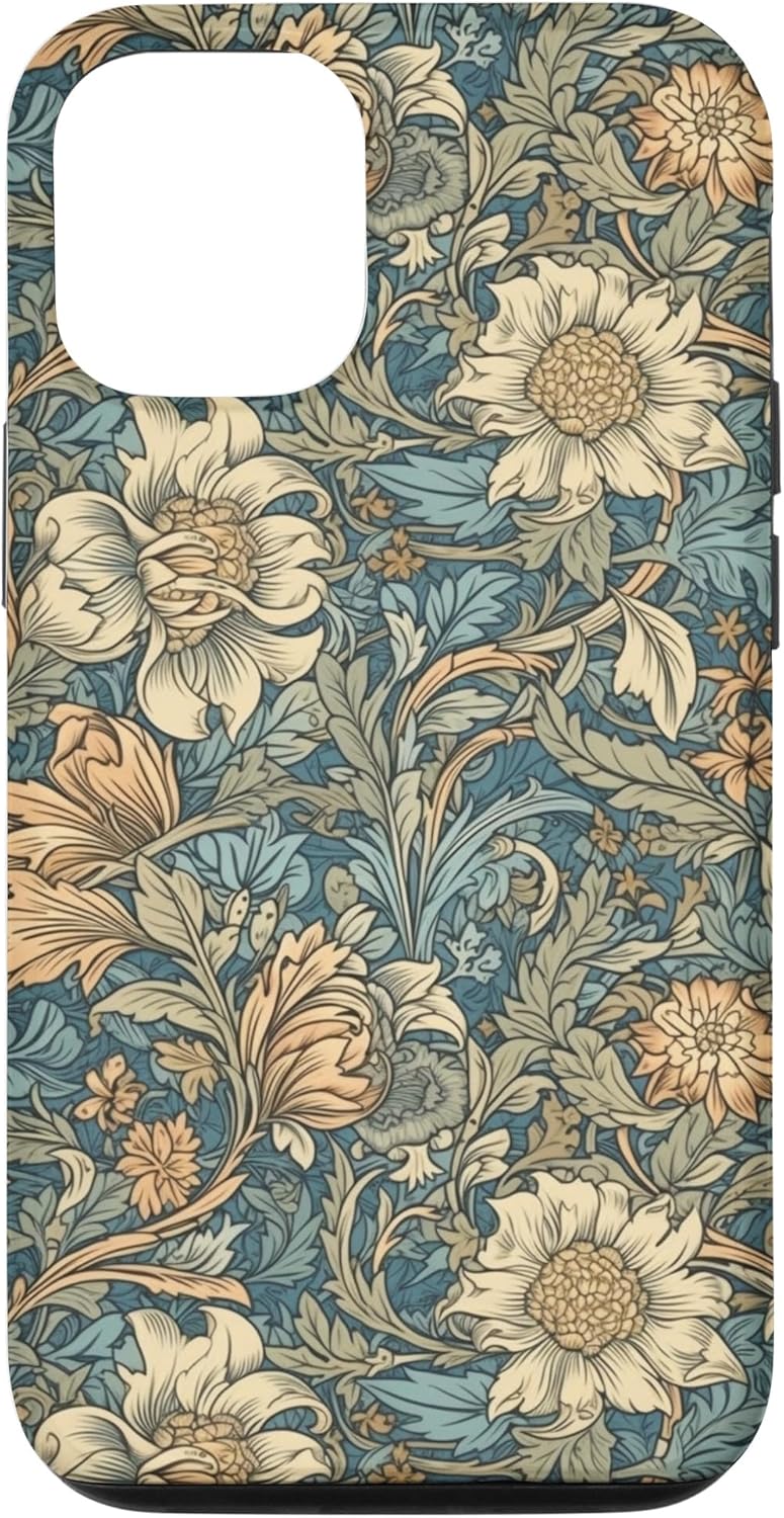 Amazon.com: iPhone 14 William Morris Inspired Vintage Floral Victorian ...