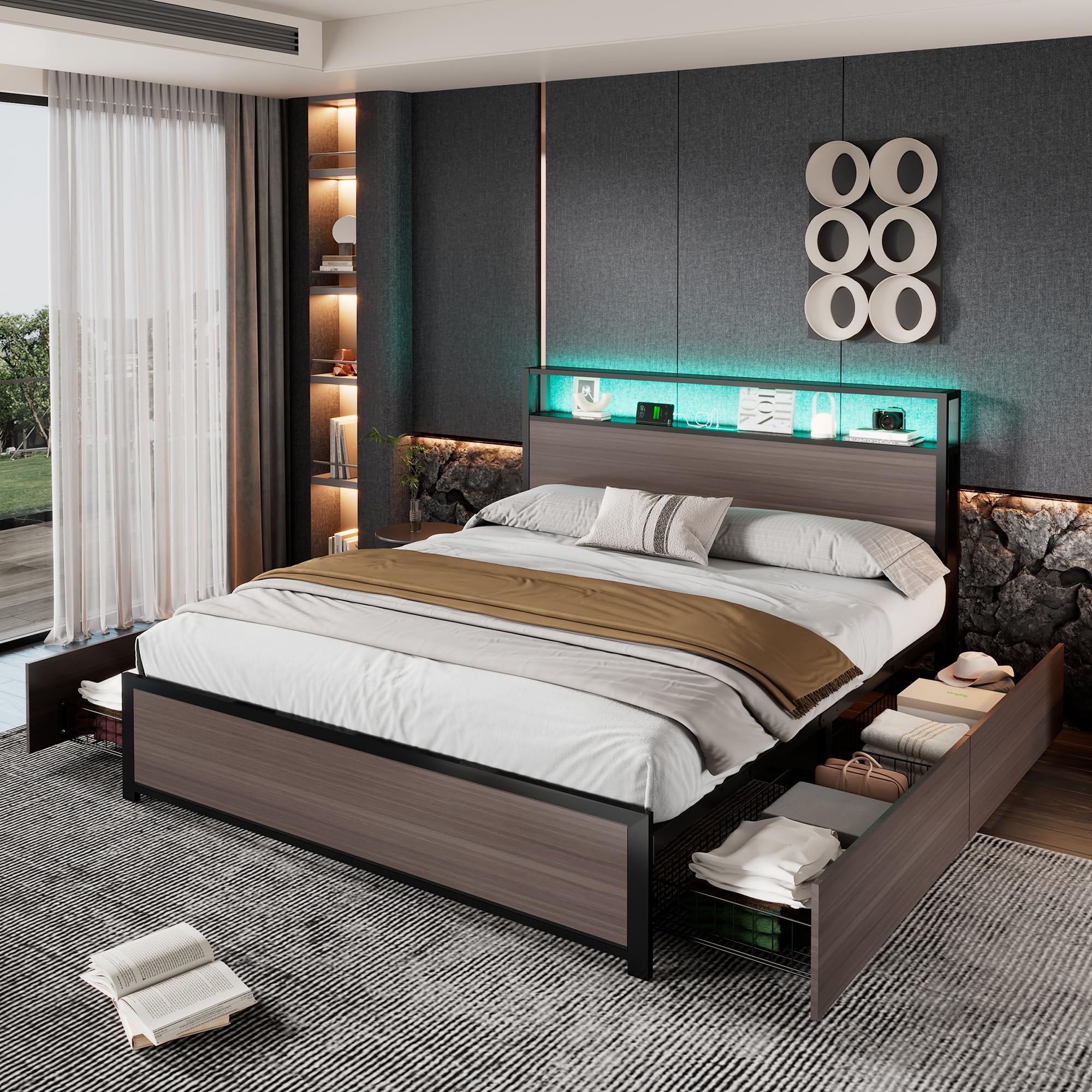 Double Bed Designs With Storage Space Furniture Online Buy Wooden