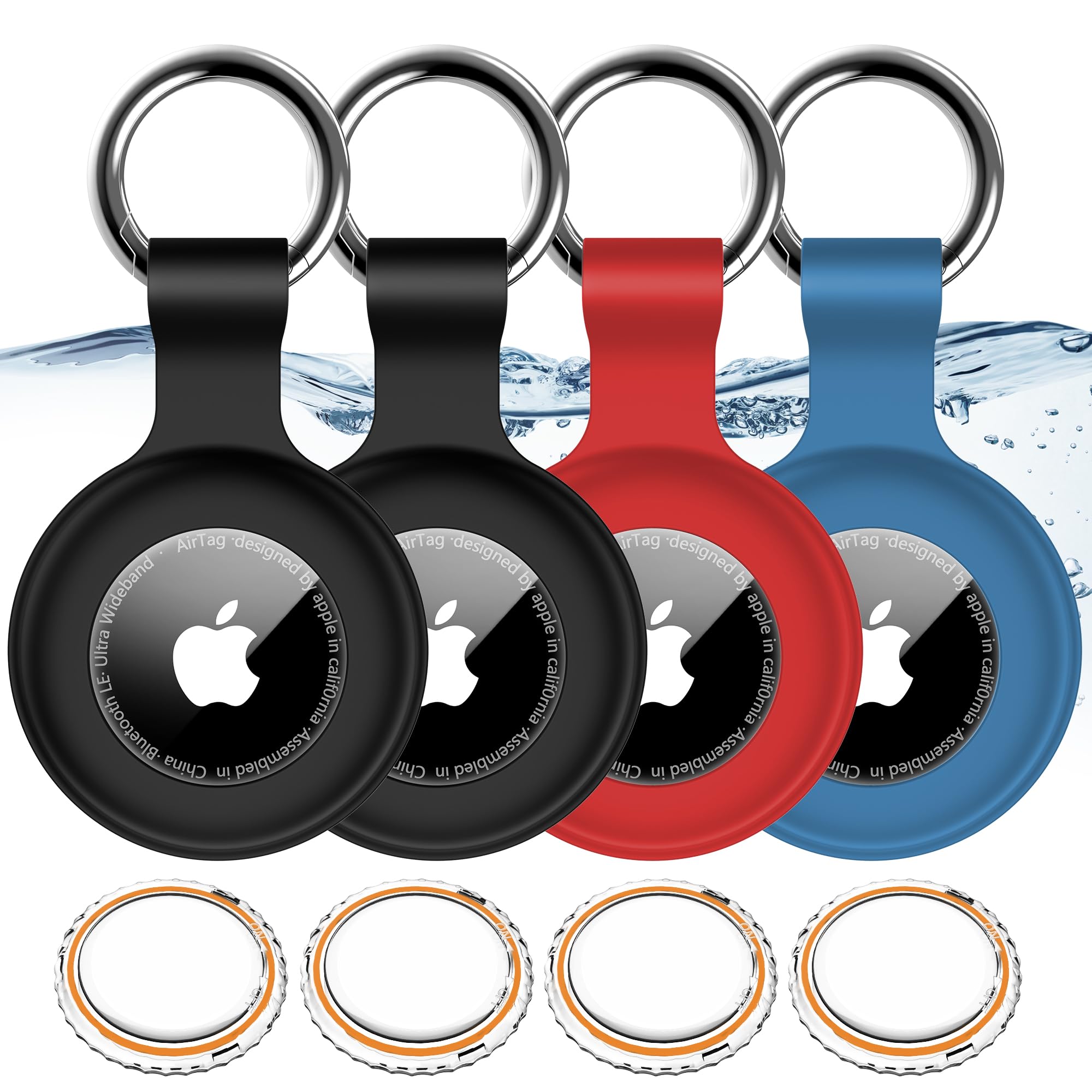 Amazon.com: 4 Pack,IPX8 Waterproof Airtag Holder for Apple Air Tags ...