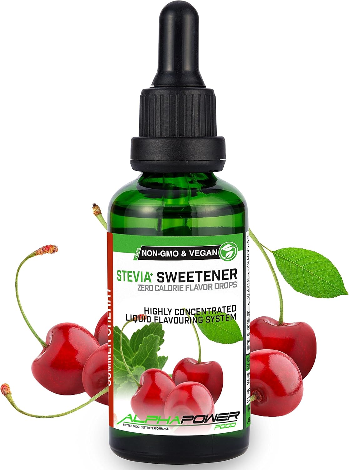 ALPHAPOWER FOOD | Stevia Flavour Drops KIRSCHE | Zuckerersatz und Aroma ...