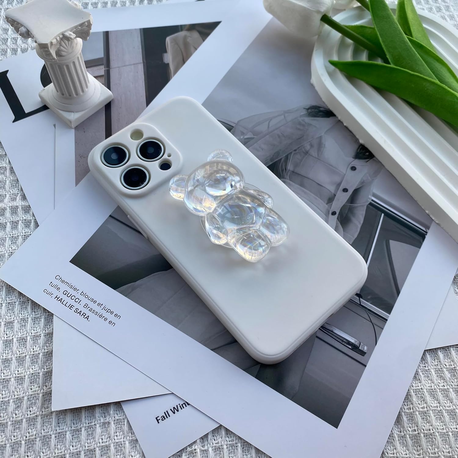 Amazon.com: Cute Gummy Bear Phone Grip, Playful Soft Candy Design ...