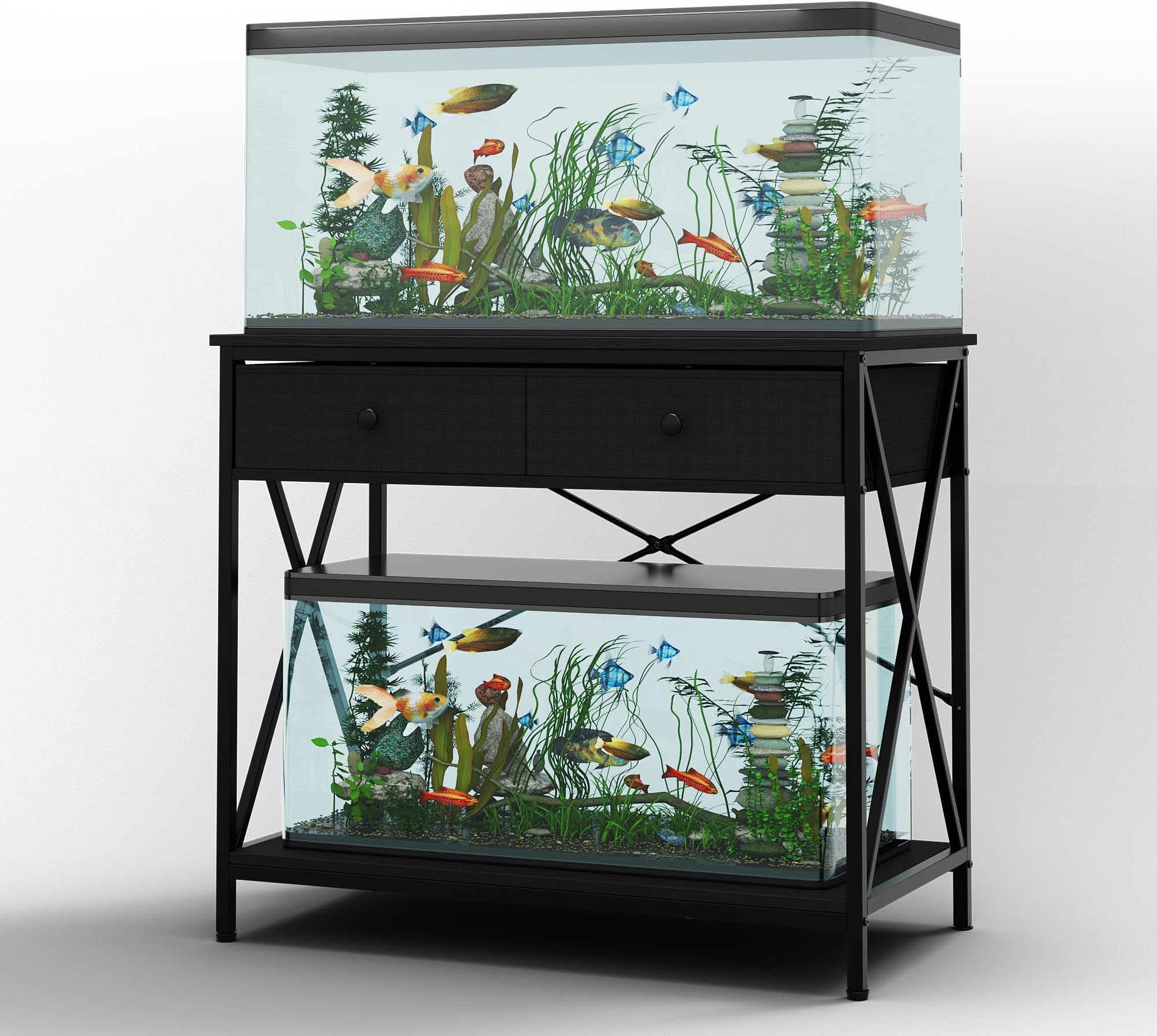 Amazon.com: 40-50 Gallon Fish Tank Stand, 36.6" x 18.5" Metal Aquarium ...