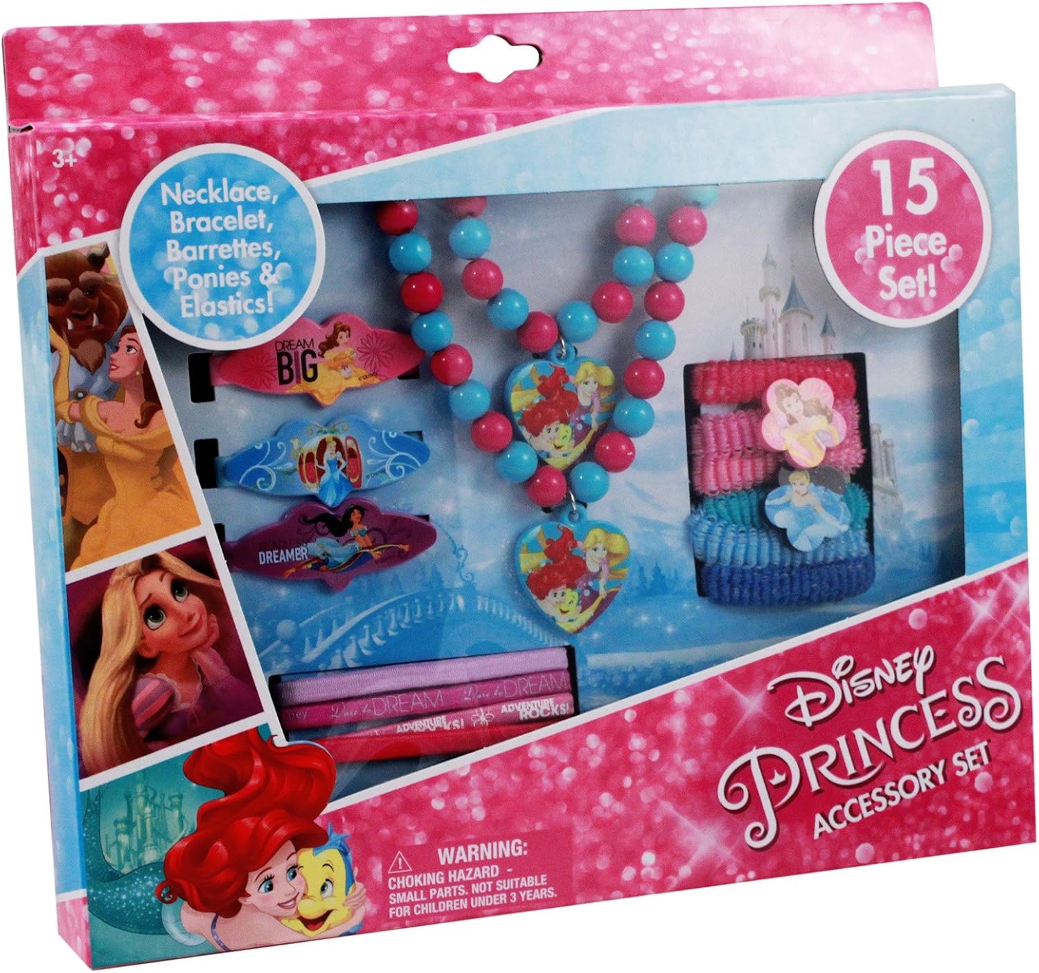 Amazon.com: Disney Princesses Girls 15pc Dress Up Fashion Jewelry ...