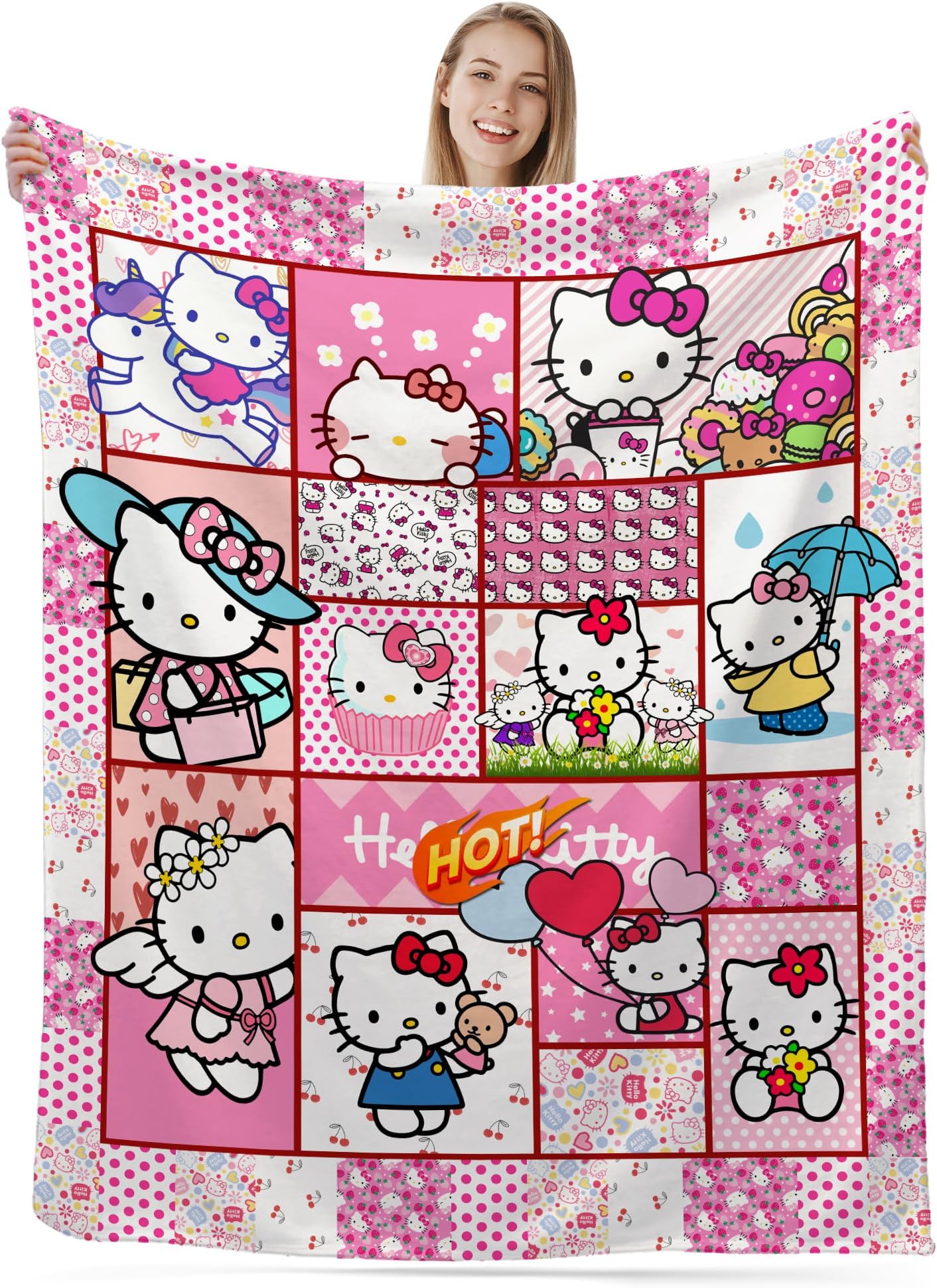 Amazon.com: Ksspovkr Cartoon Blanket 50x60 Flannel Blankets for Women ...