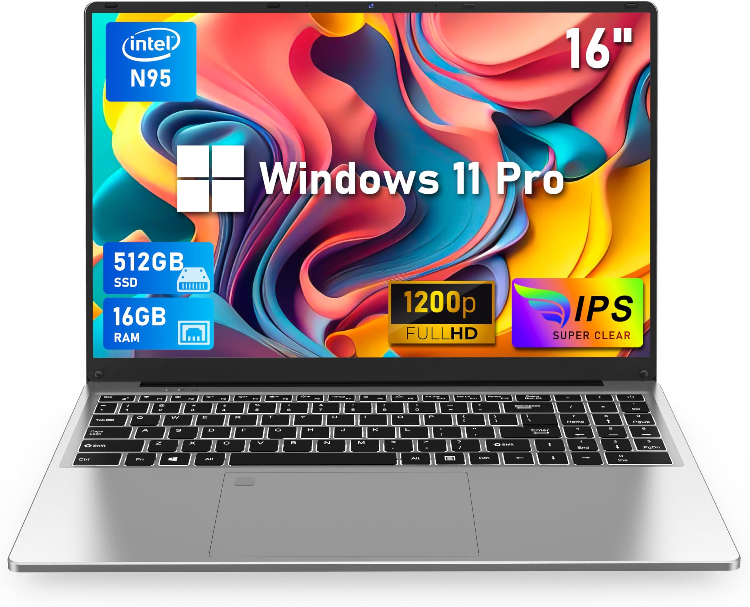 Amazon.com: NIAKUN 16 Inch Laptop Computer, Gaming Laptop, 16GB RAM ...