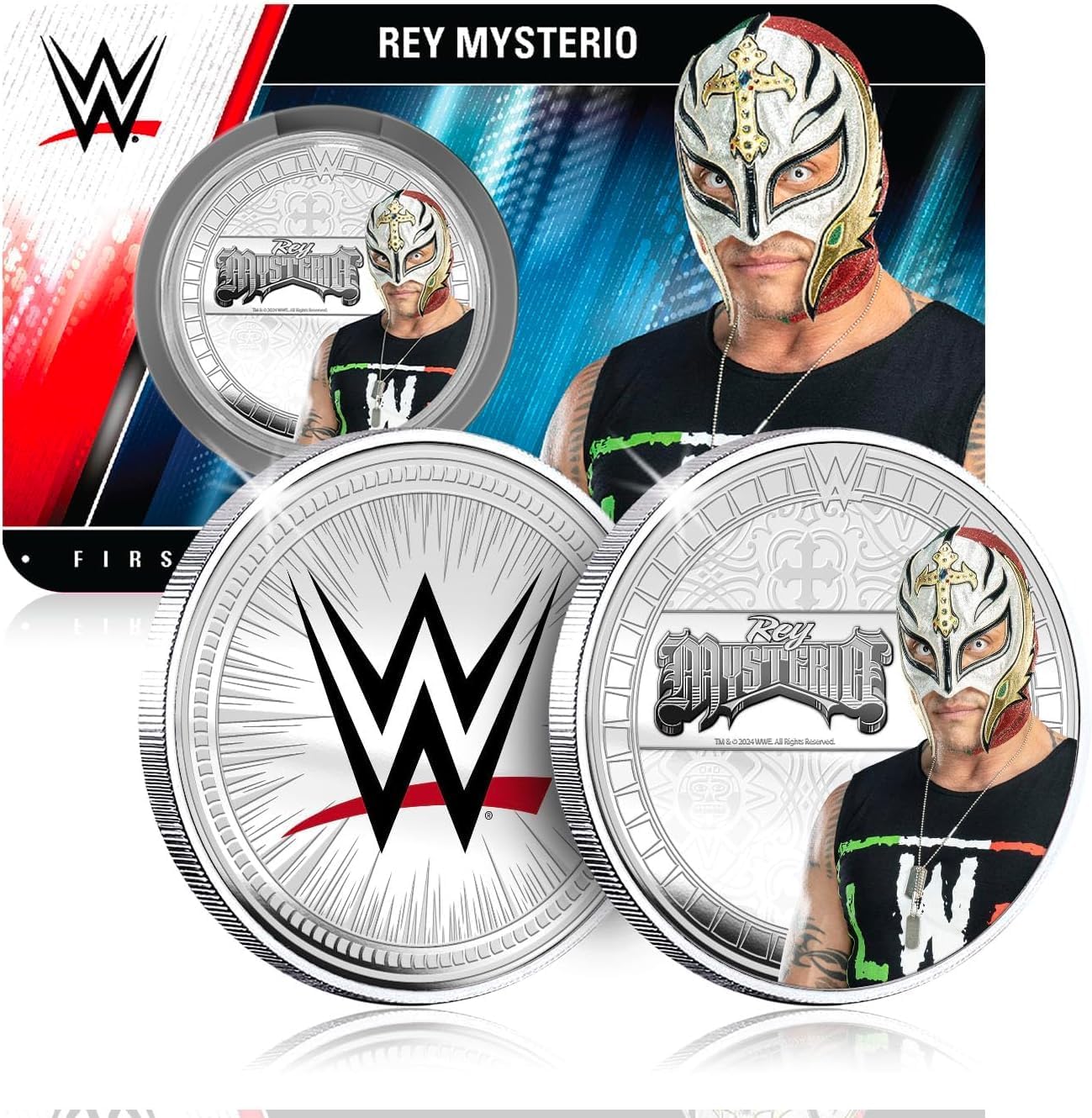 FANTASY CLUB Rey Mysterio WWE 32 mm Official Collectible Coin – Tribute ...
